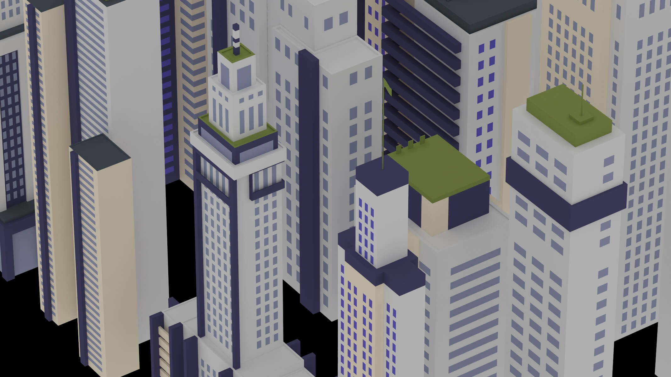 15 Building Low Poly Set - 3D Model by frezzy