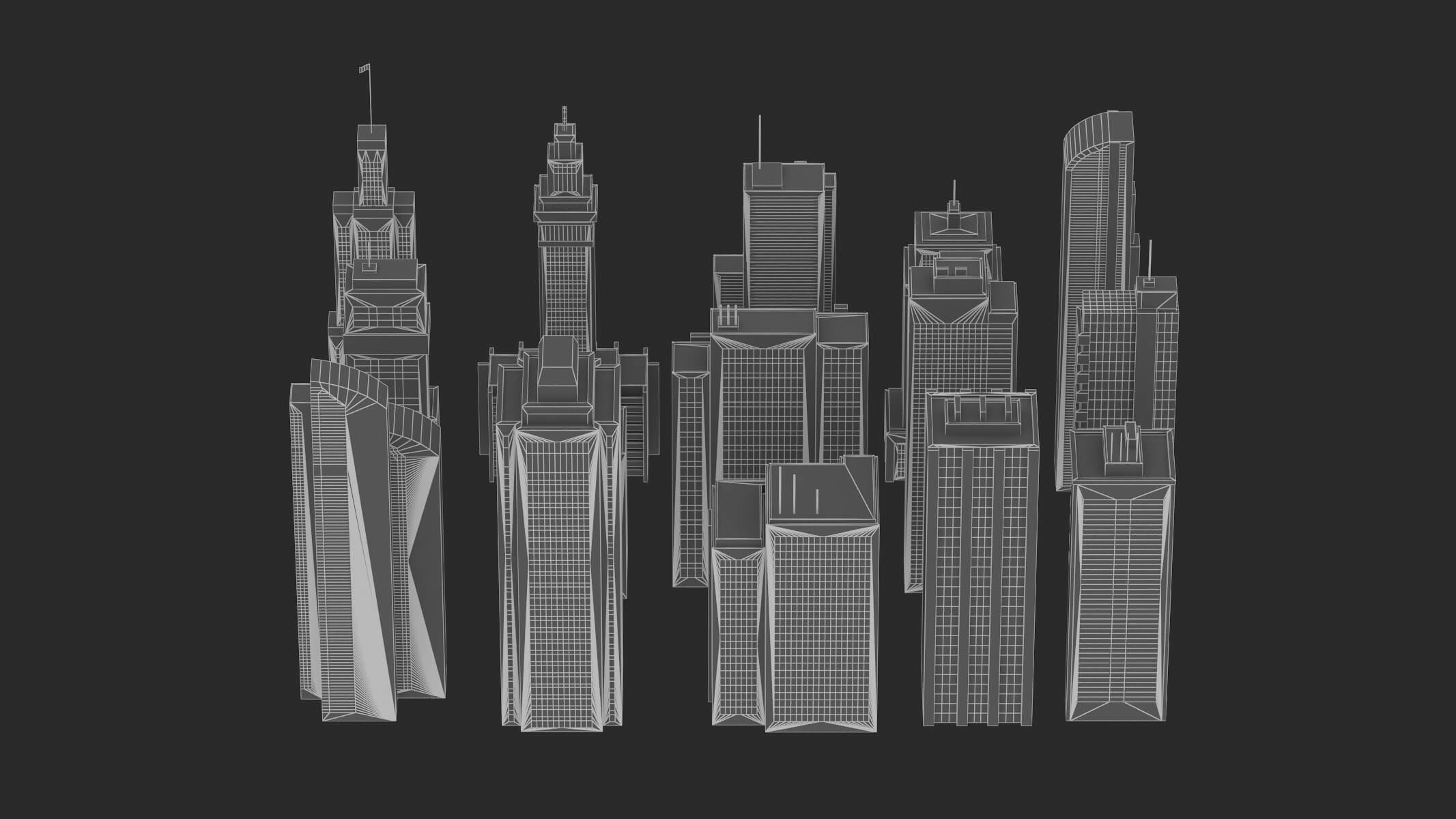 15 Building Low Poly Set - 3D Model by frezzy
