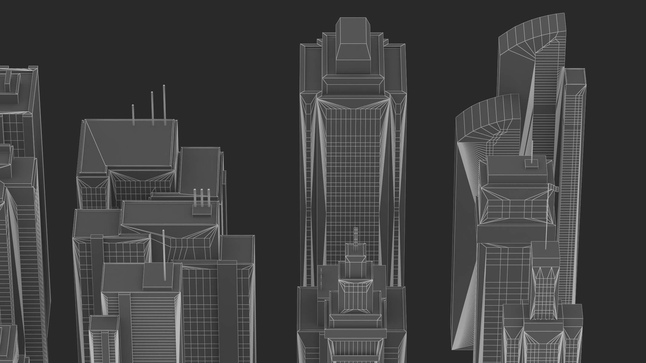 15 Building Low Poly Set - 3D Model by frezzy