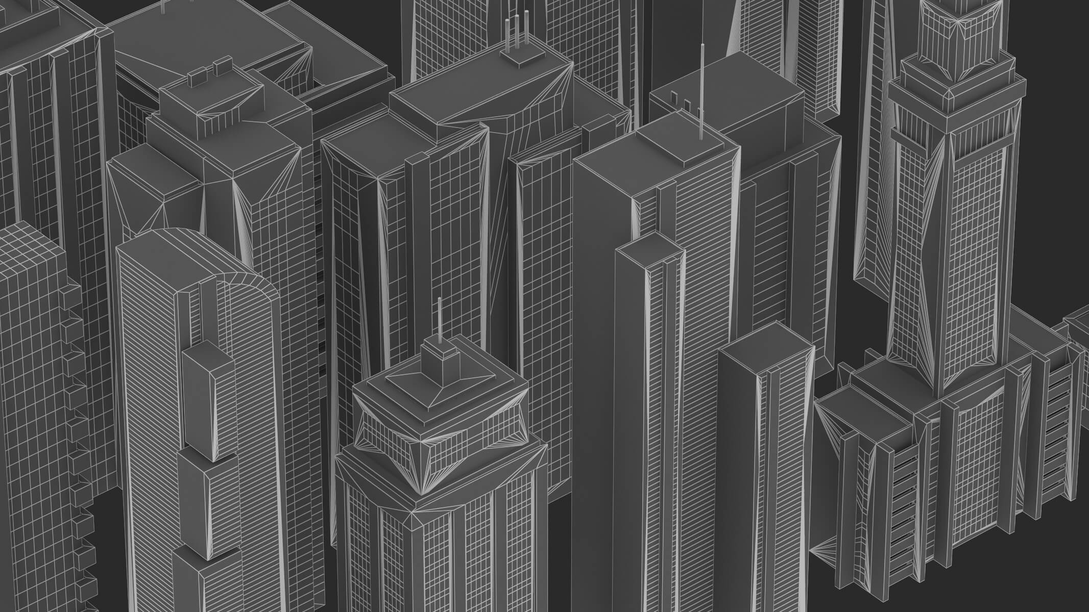 15 Building Low Poly Set - 3D Model by frezzy