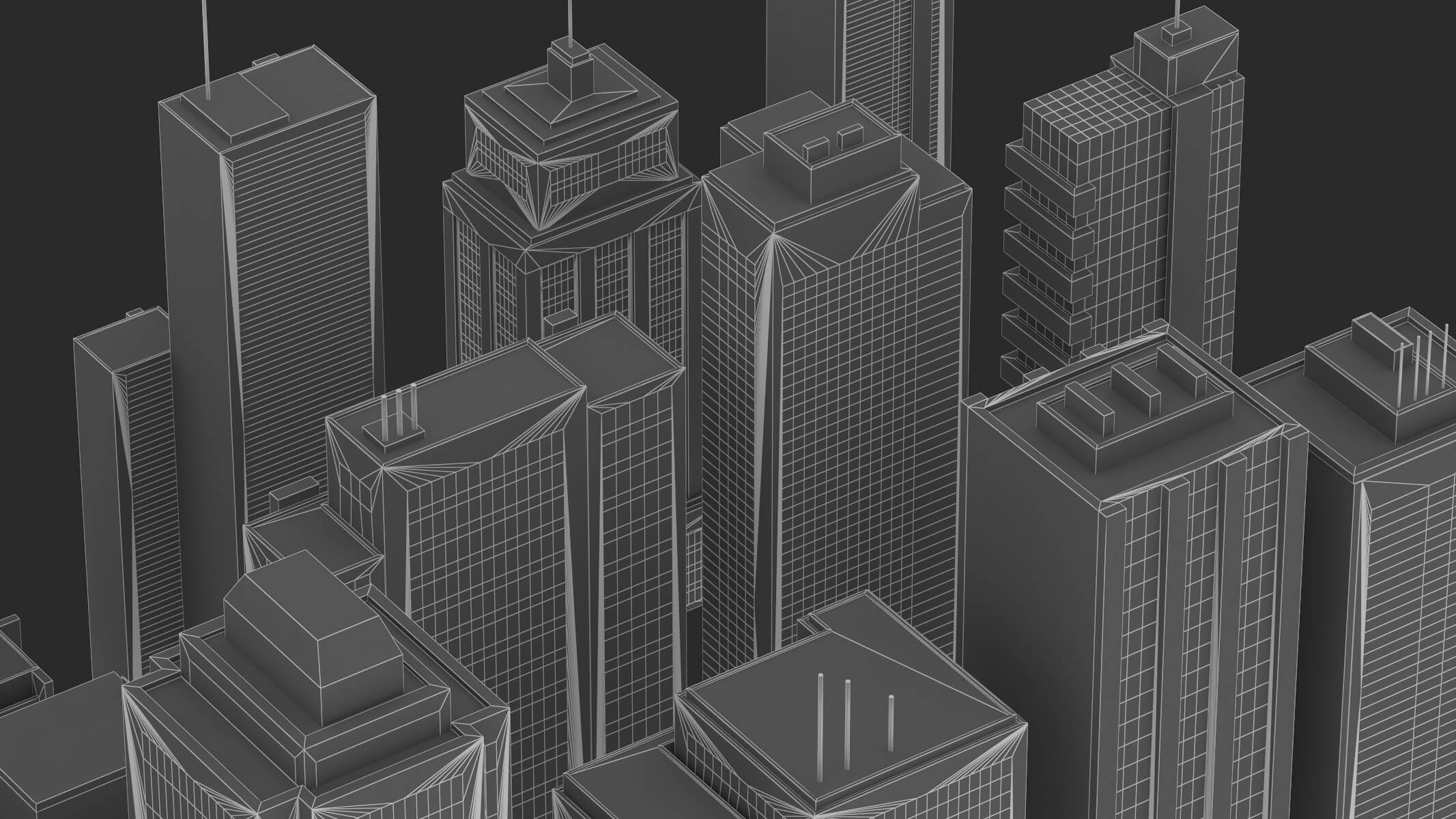 15 Building Low Poly Set - 3D Model by frezzy
