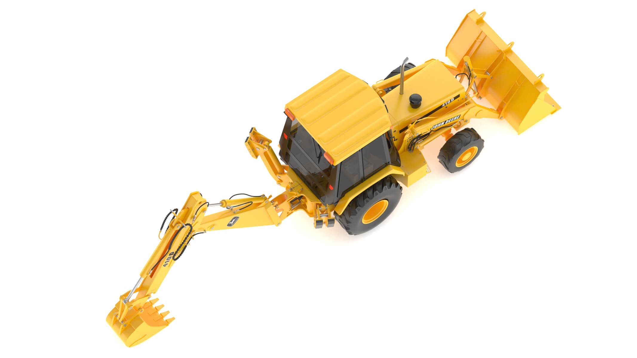 1995 John Deere 410D Backhoe - 3D Model by frezzy