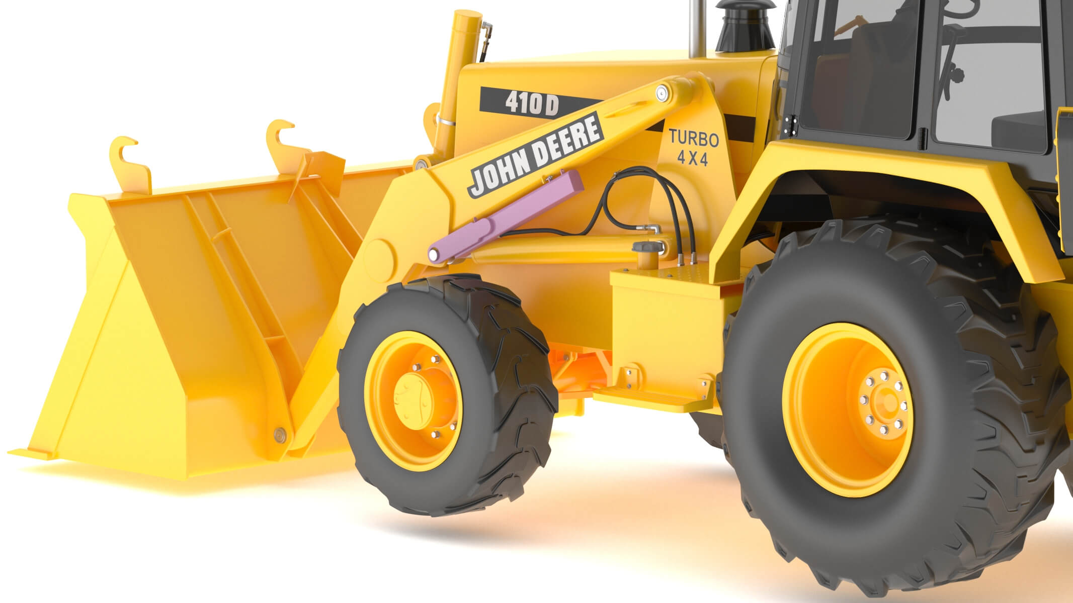 1995 John Deere 410D Backhoe - 3D Model by frezzy