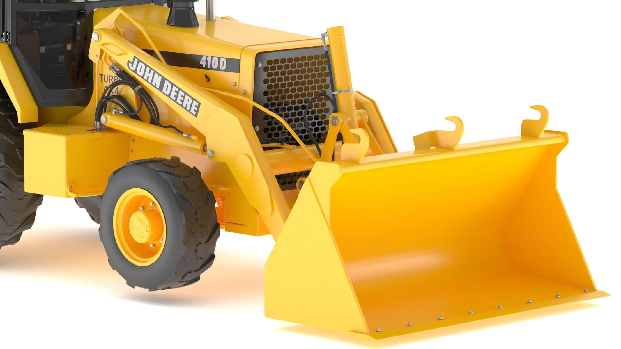 1995 John Deere 410D Backhoe - 3D Model by frezzy