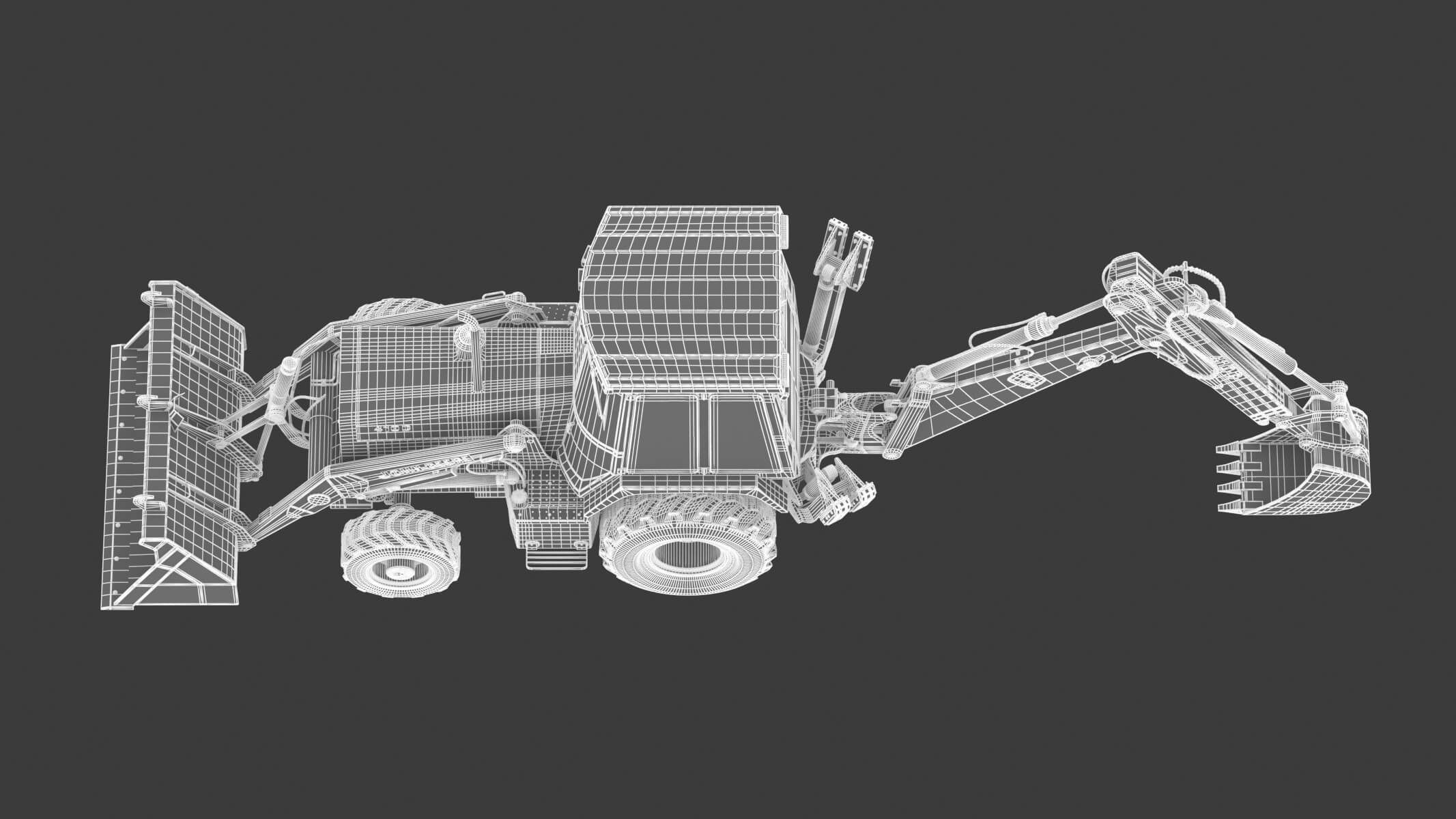 1995 John Deere 410D Backhoe - 3D Model by frezzy