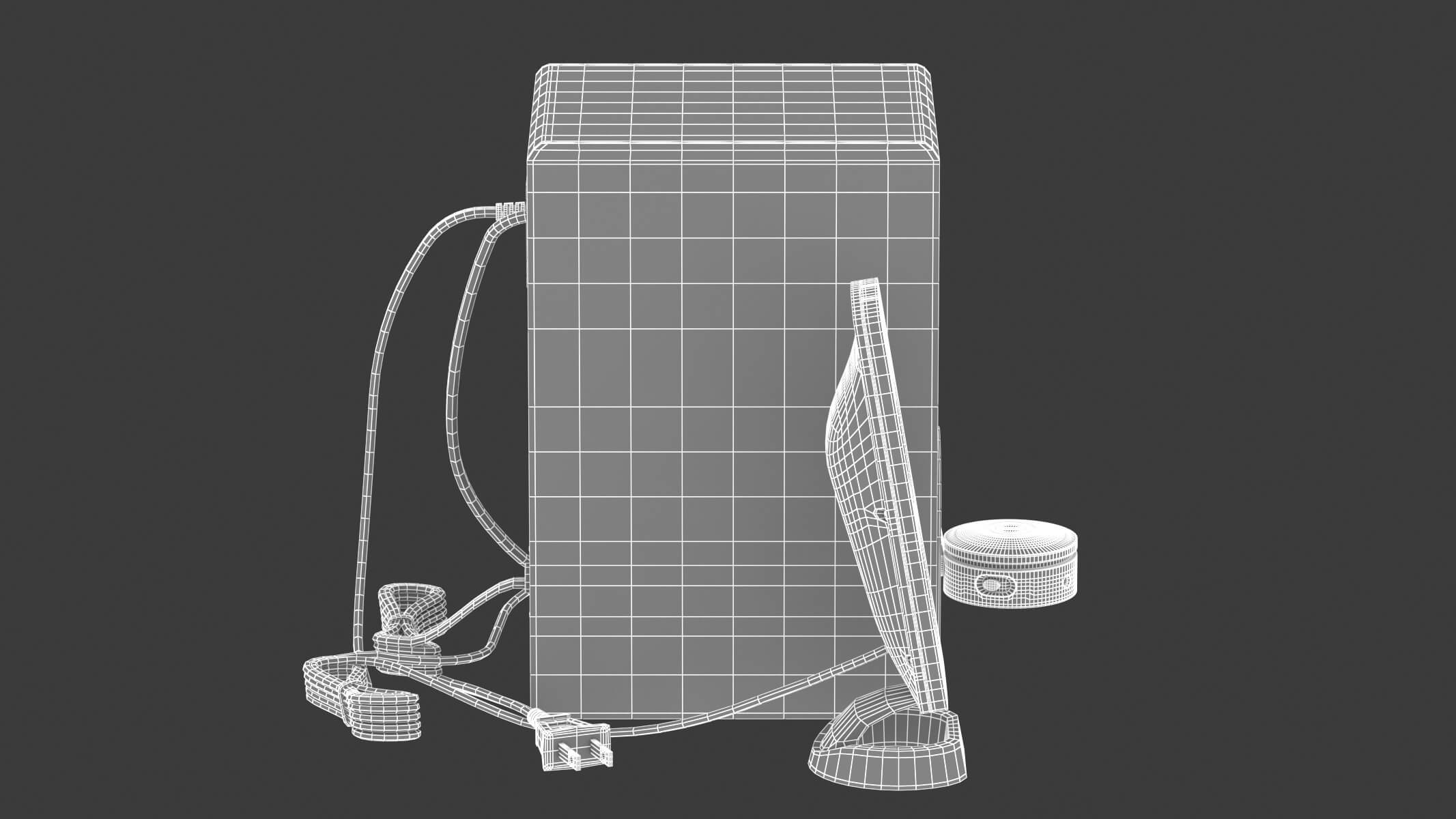 2.1 Speaker Sound System With Subwoofer and Control Pod - 3D Model by ...