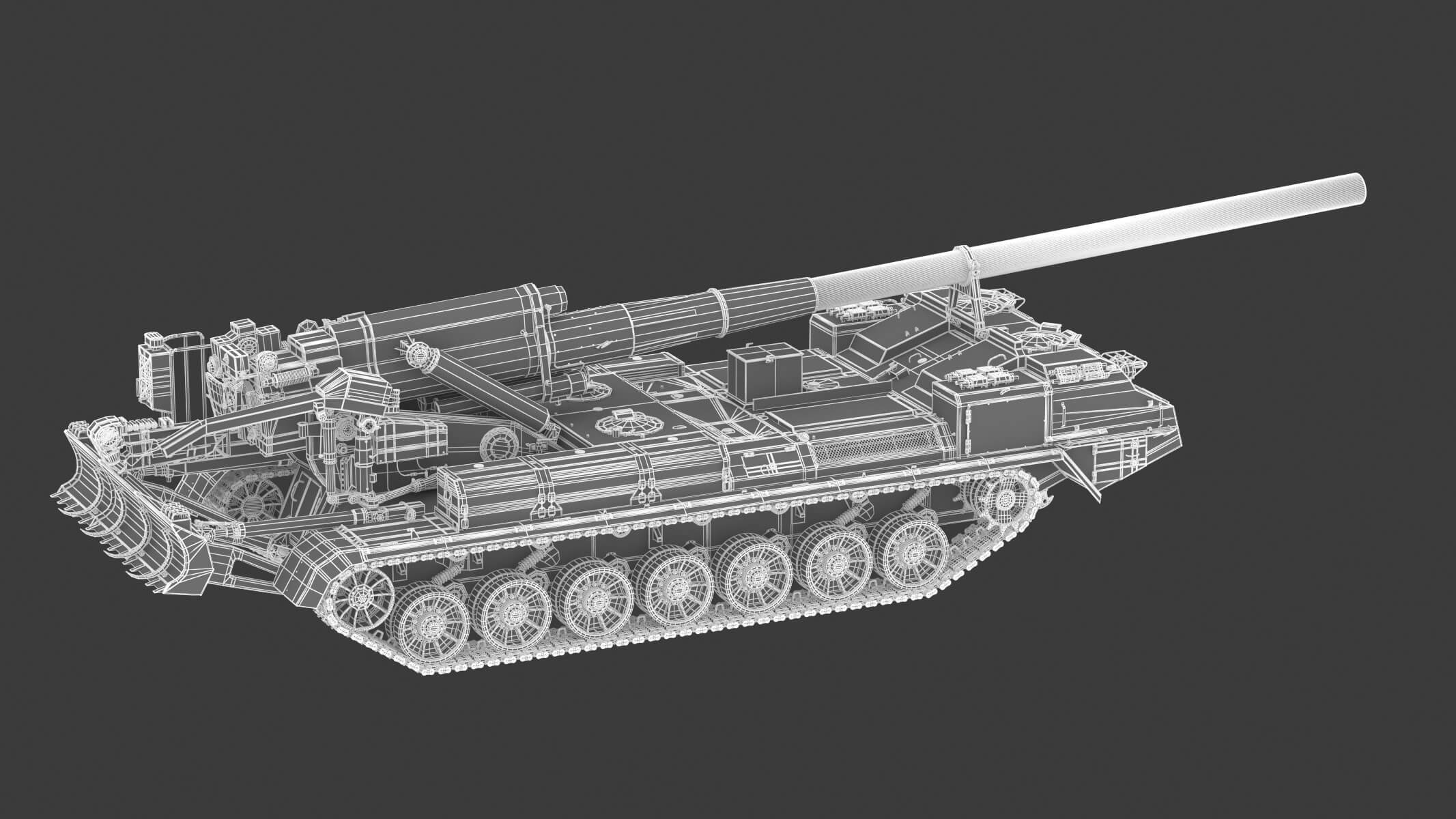 2S7 Pion - 3D Model by frezzy