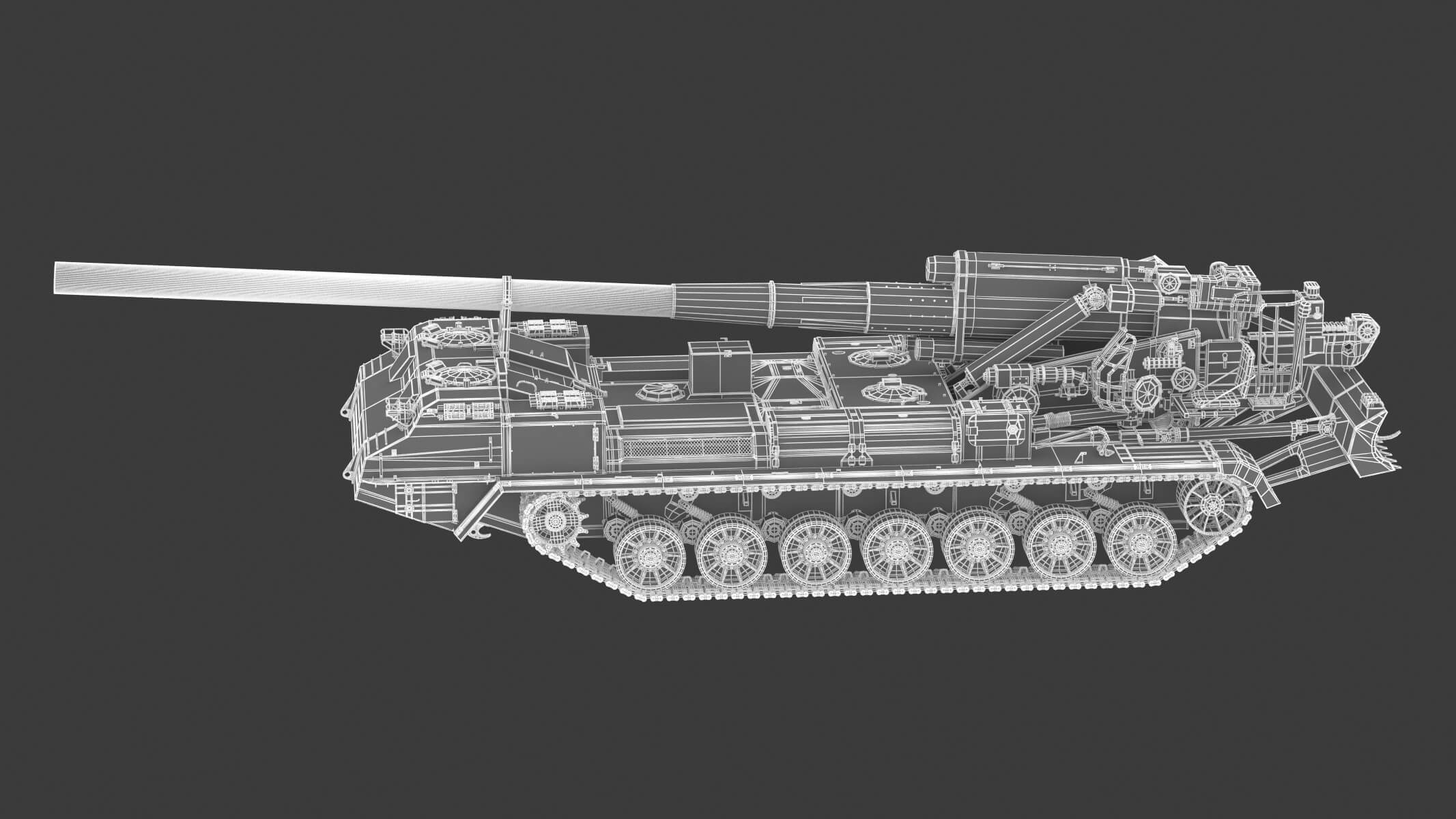 2S7 Pion - 3D Model by frezzy