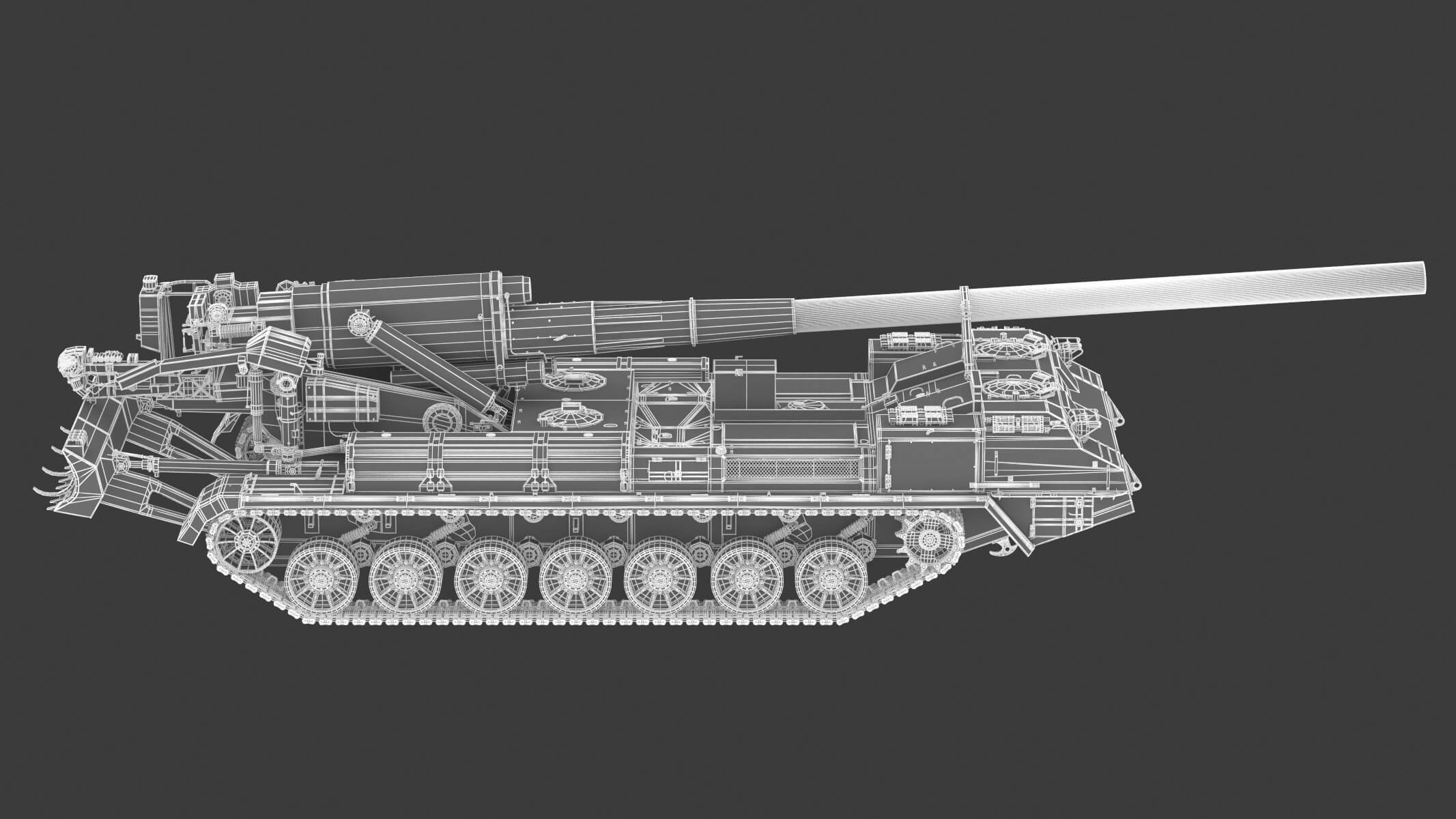 2S7 Pion - 3D Model by frezzy