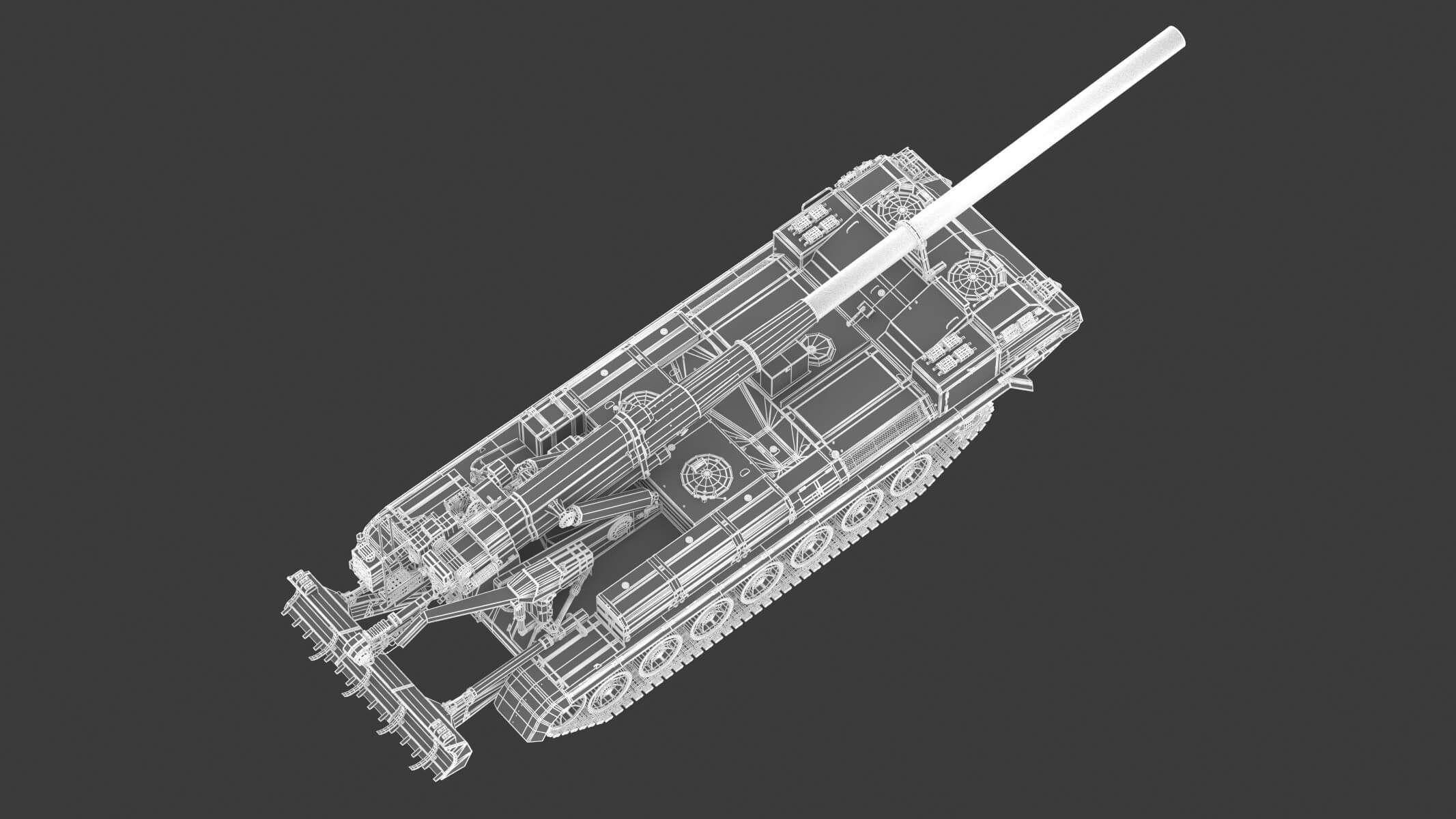 2S7 Pion - 3D Model by frezzy