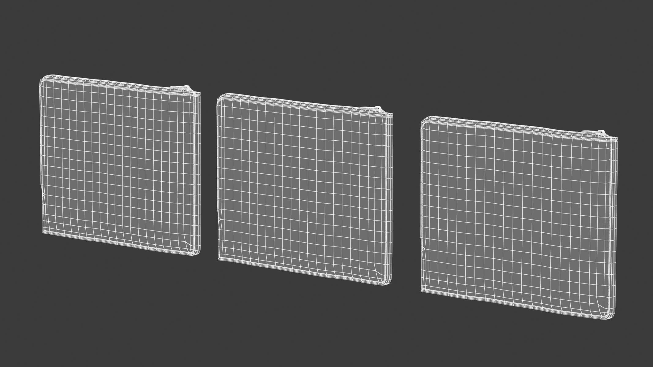 3 Laptop Cases Set Black - 3D Model by frezzy