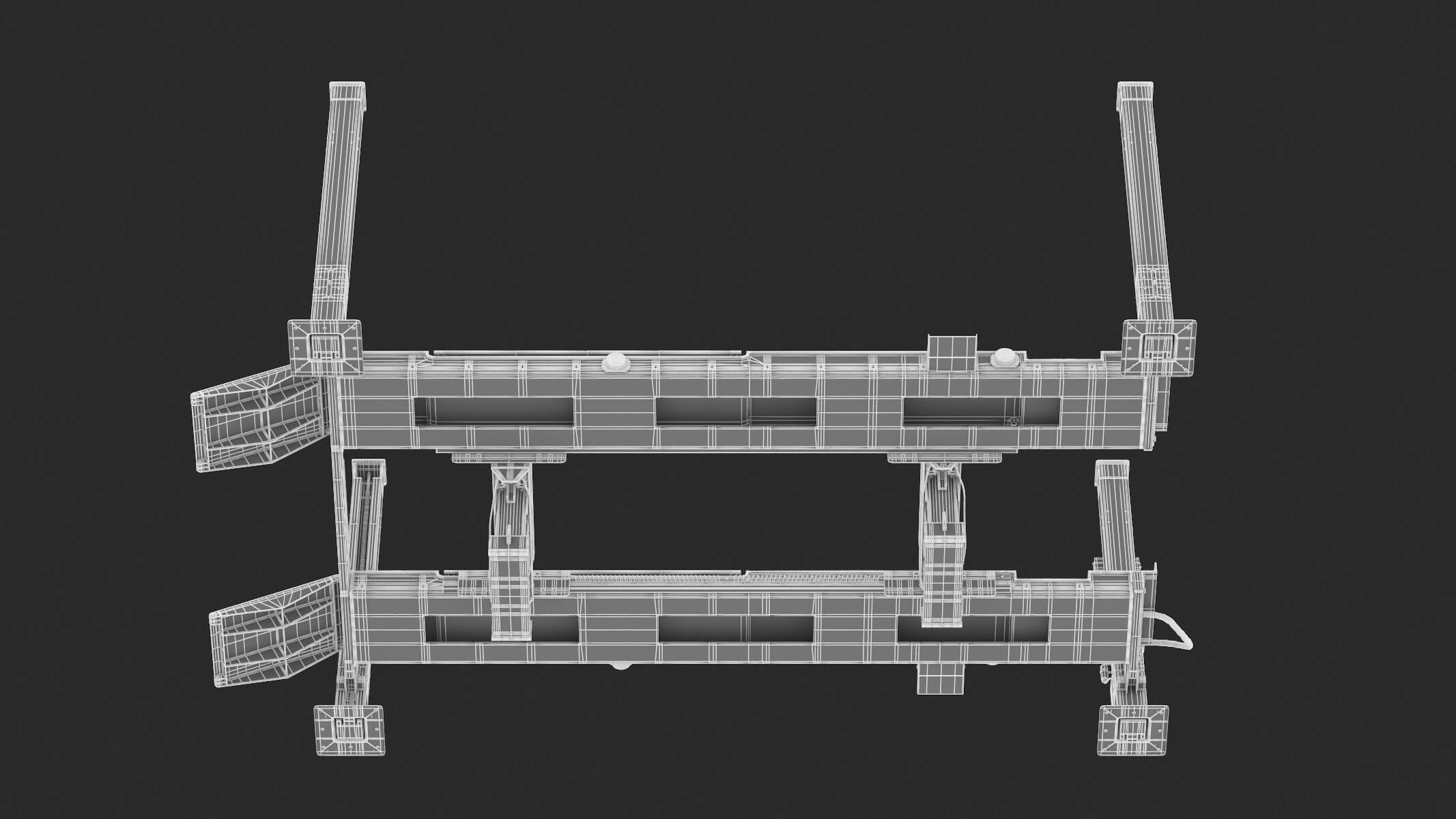 4 Post Car Lift - 3D Model by frezzy