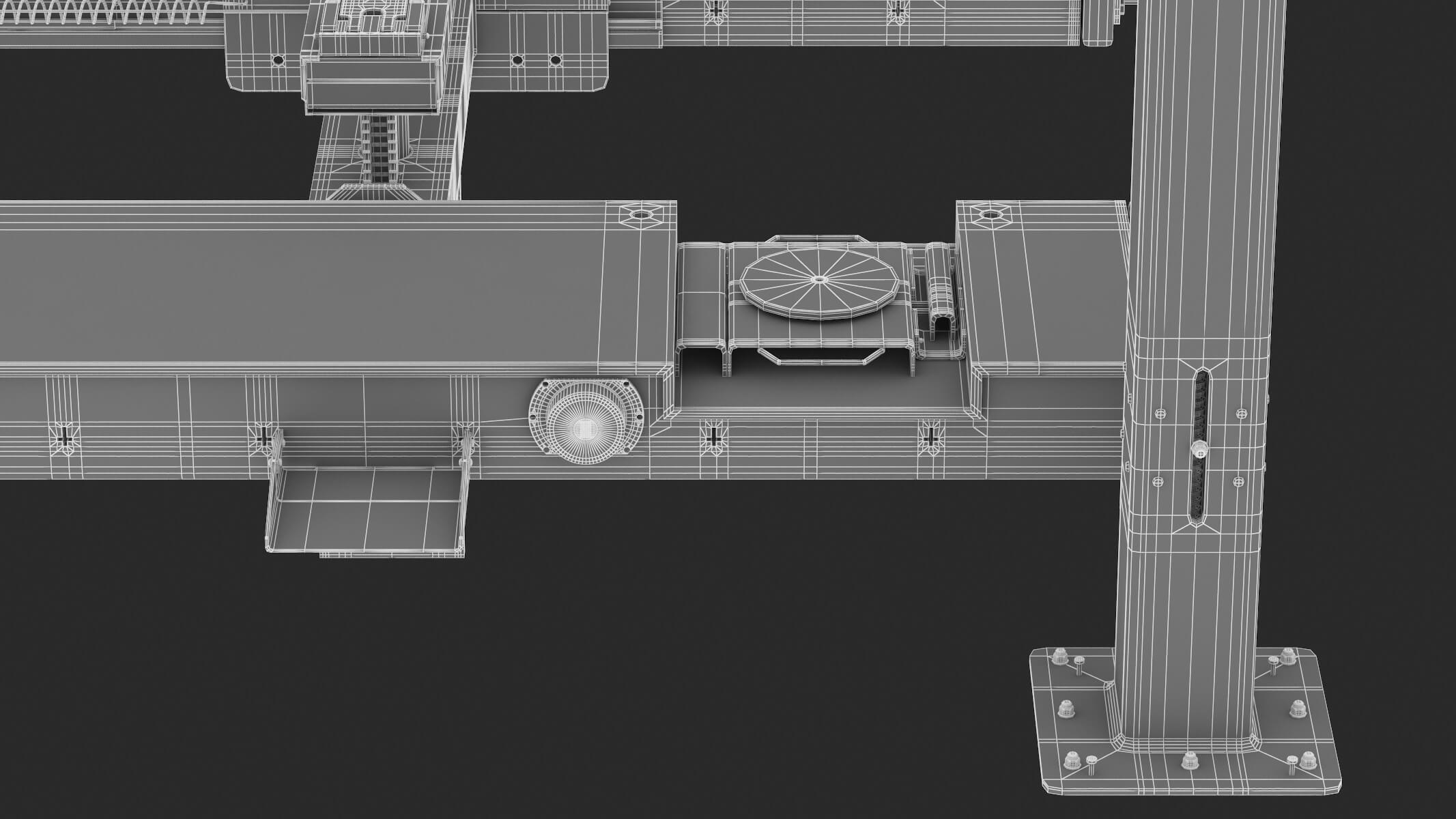 4 Post Car Lift - 3D Model by frezzy