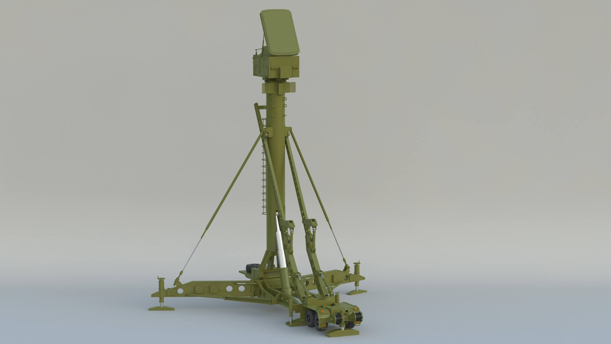 40V6M Flap Lid Mast Radar - 3D Model by frezzy