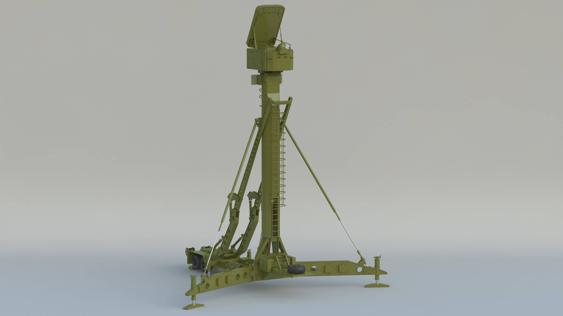 40V6M Flap Lid Mast Radar - 3D Model by frezzy