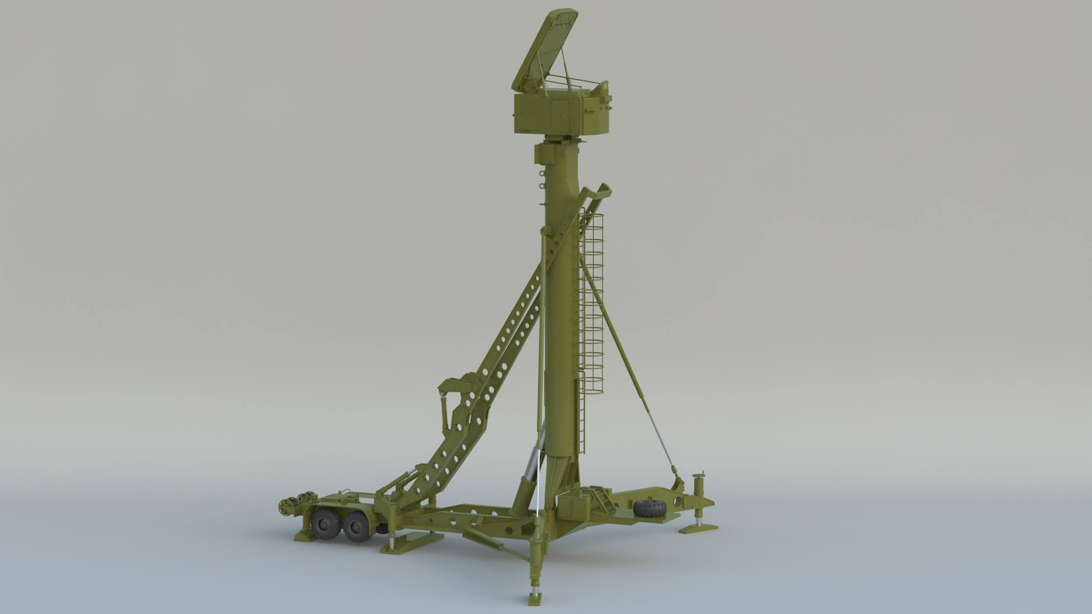40V6M Flap Lid Mast Radar - 3D Model by frezzy