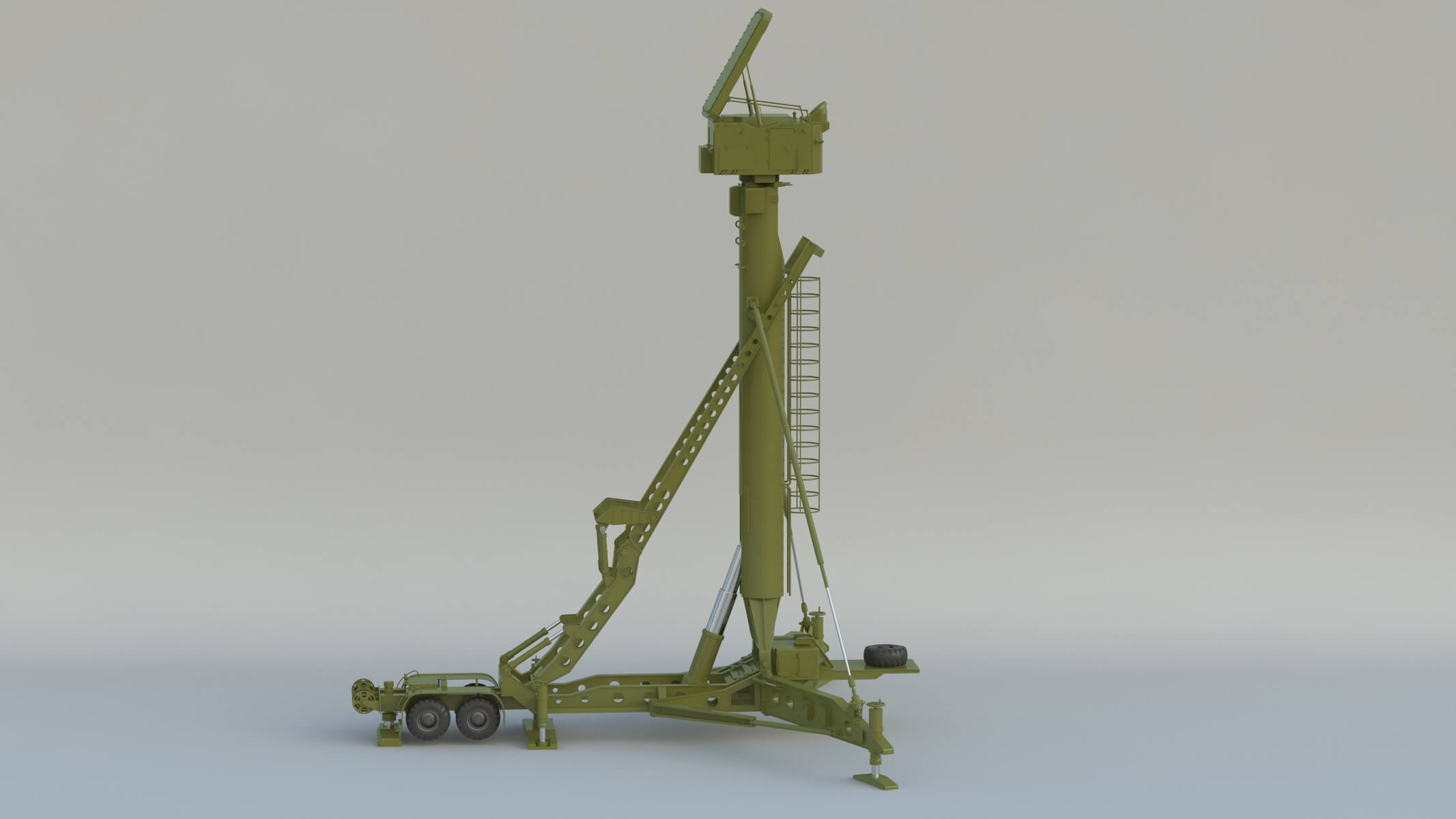 40V6M Flap Lid Mast Radar - 3D Model by frezzy