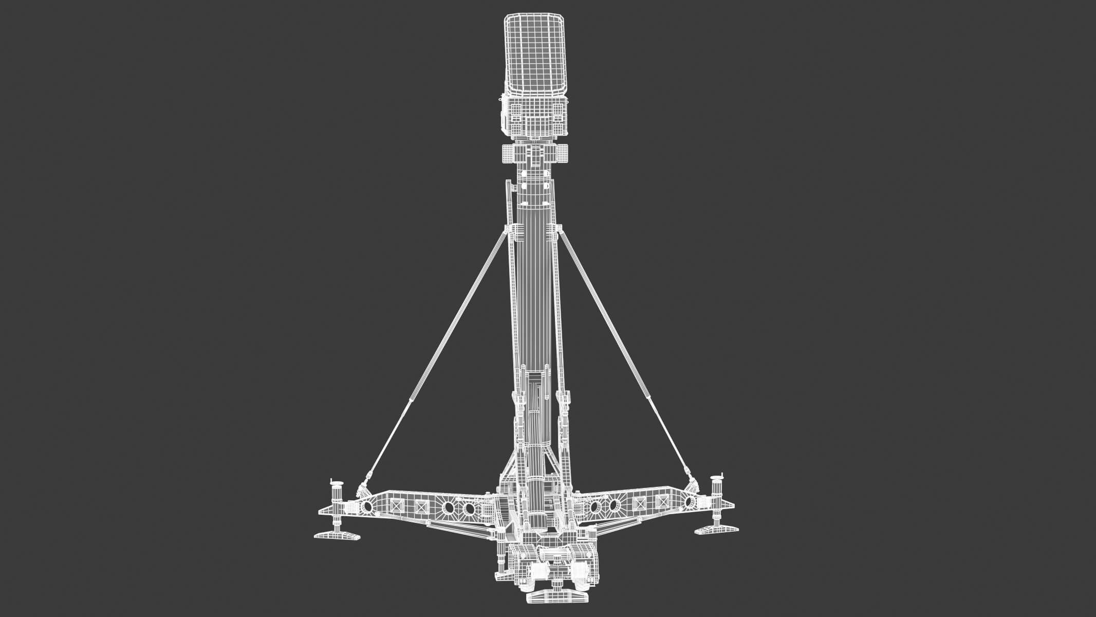 40V6M Flap Lid Mast Radar - 3D Model by frezzy