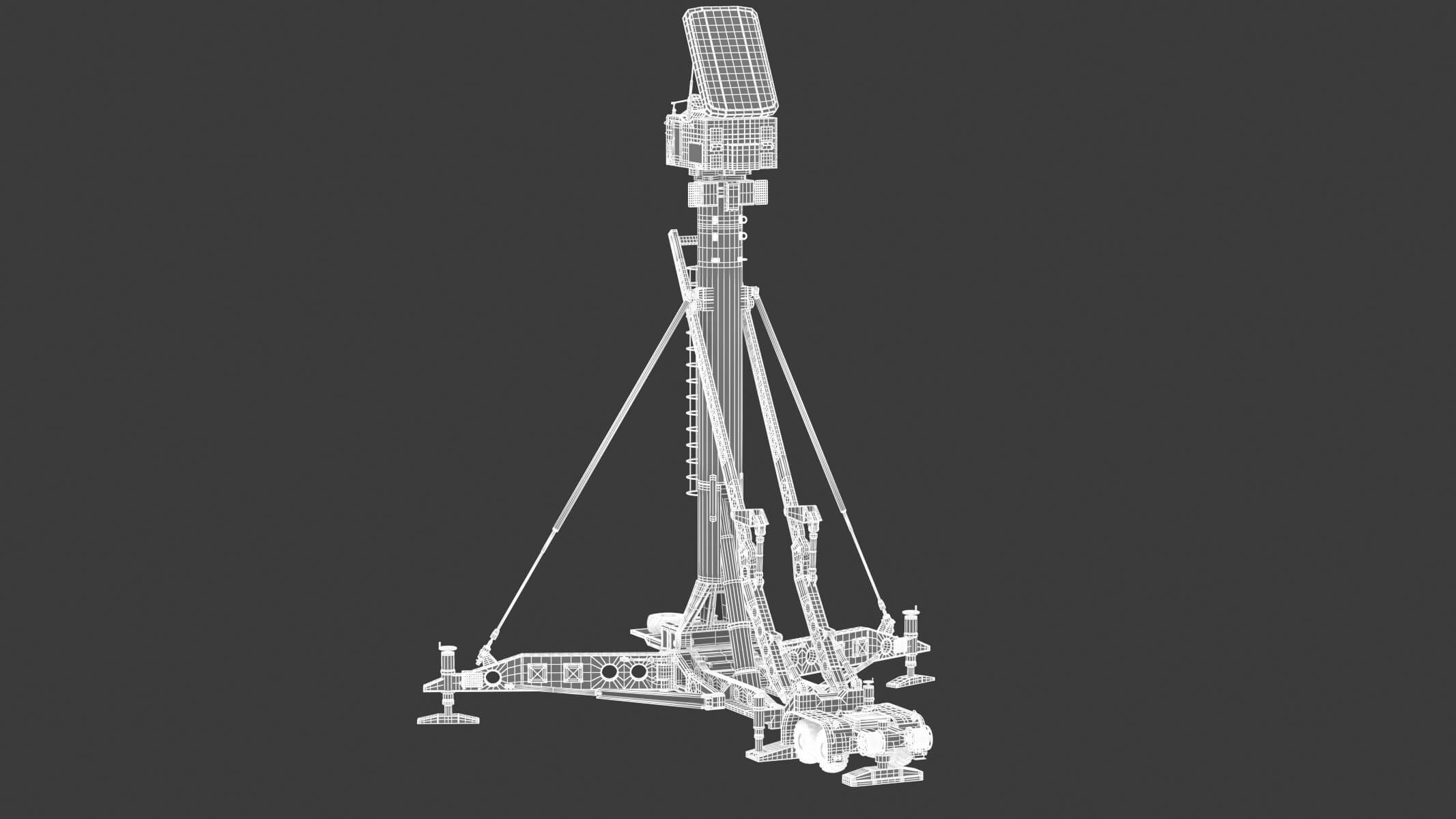 40V6M Flap Lid Mast Radar - 3D Model by frezzy