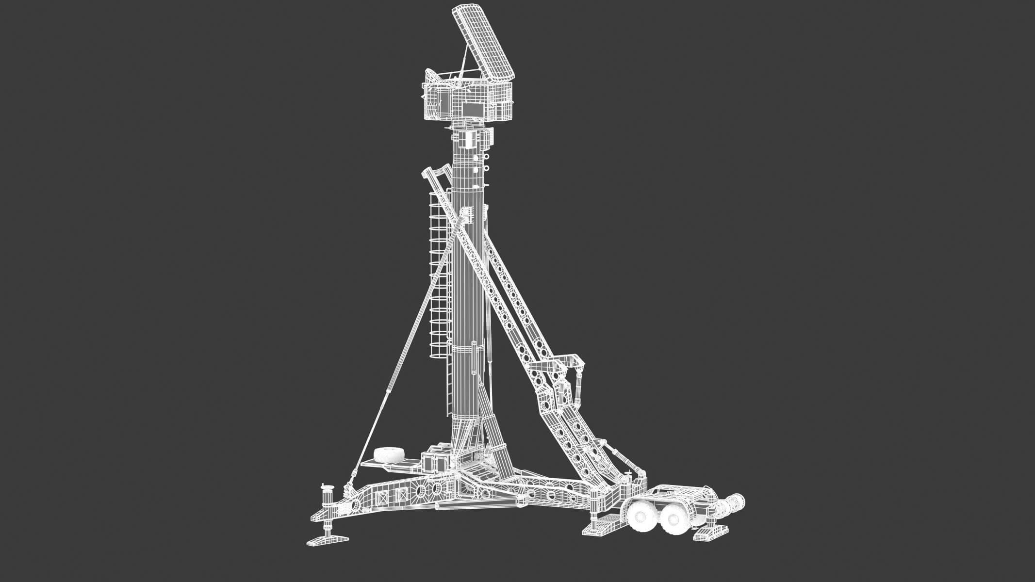 40V6M Flap Lid Mast Radar - 3D Model by frezzy
