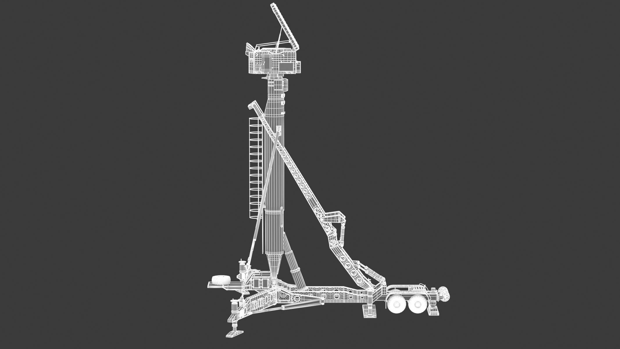 40V6M Flap Lid Mast Radar - 3D Model by frezzy
