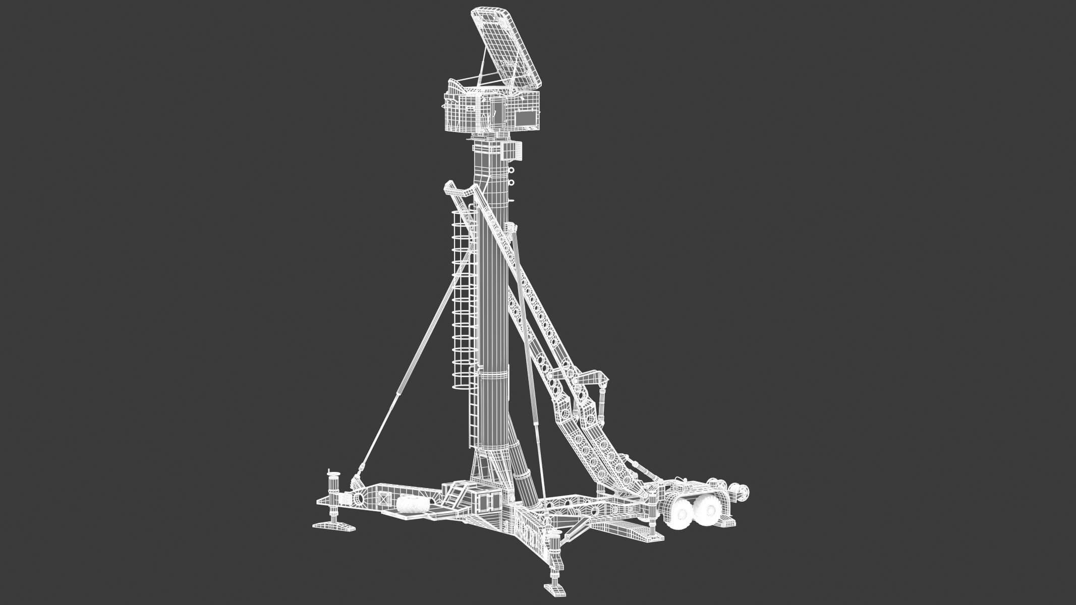 40V6M Flap Lid Mast Radar - 3D Model by frezzy