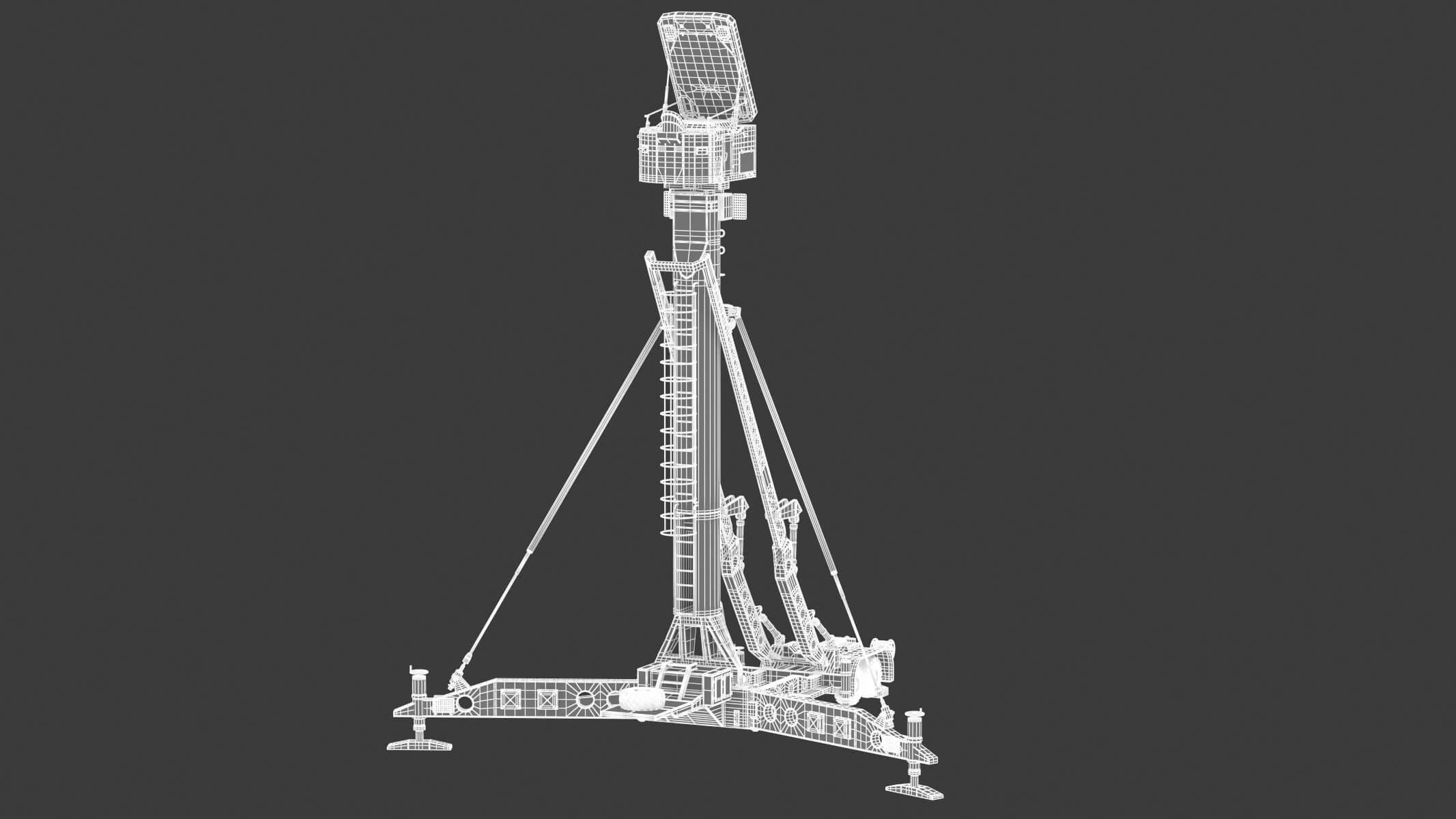 40V6M Flap Lid Mast Radar - 3D Model by frezzy