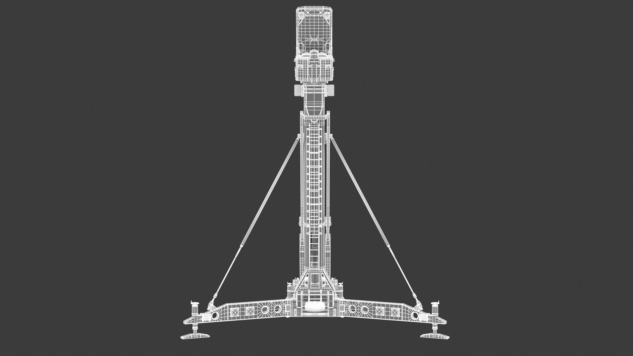 40V6M Flap Lid Mast Radar - 3D Model by frezzy