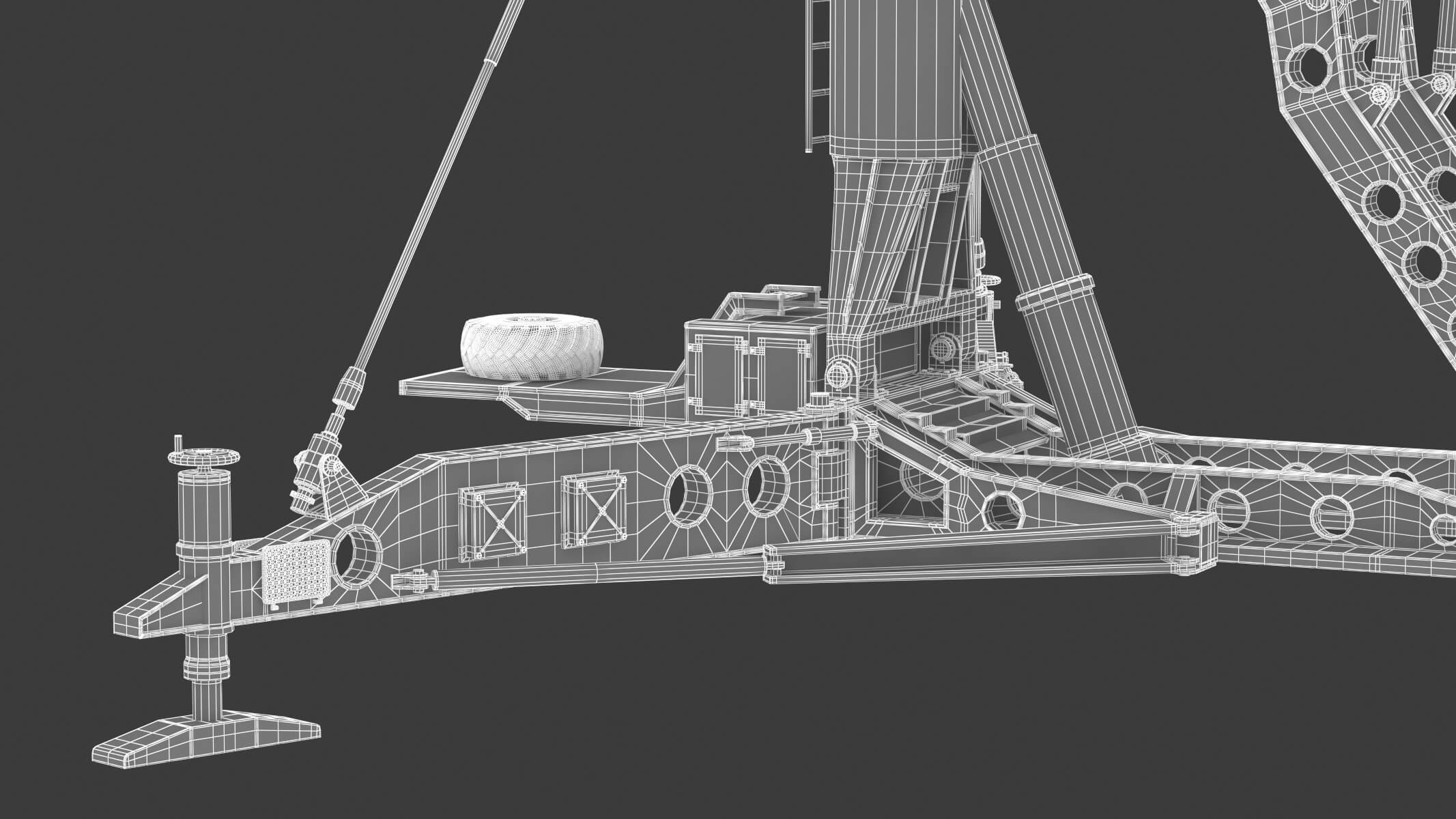 40V6M Flap Lid Mast Radar - 3D Model by frezzy