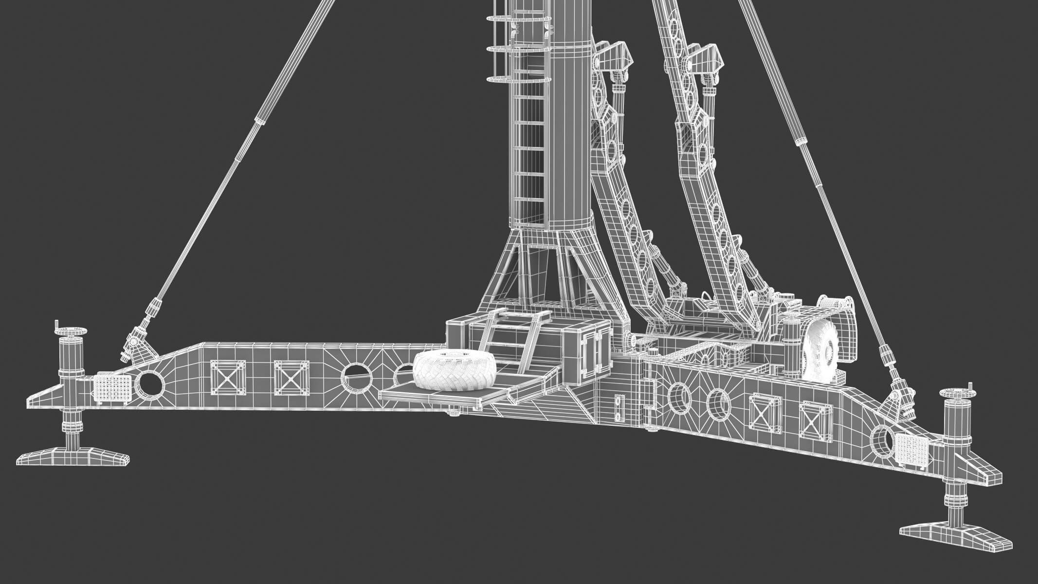 40V6M Flap Lid Mast Radar - 3D Model by frezzy