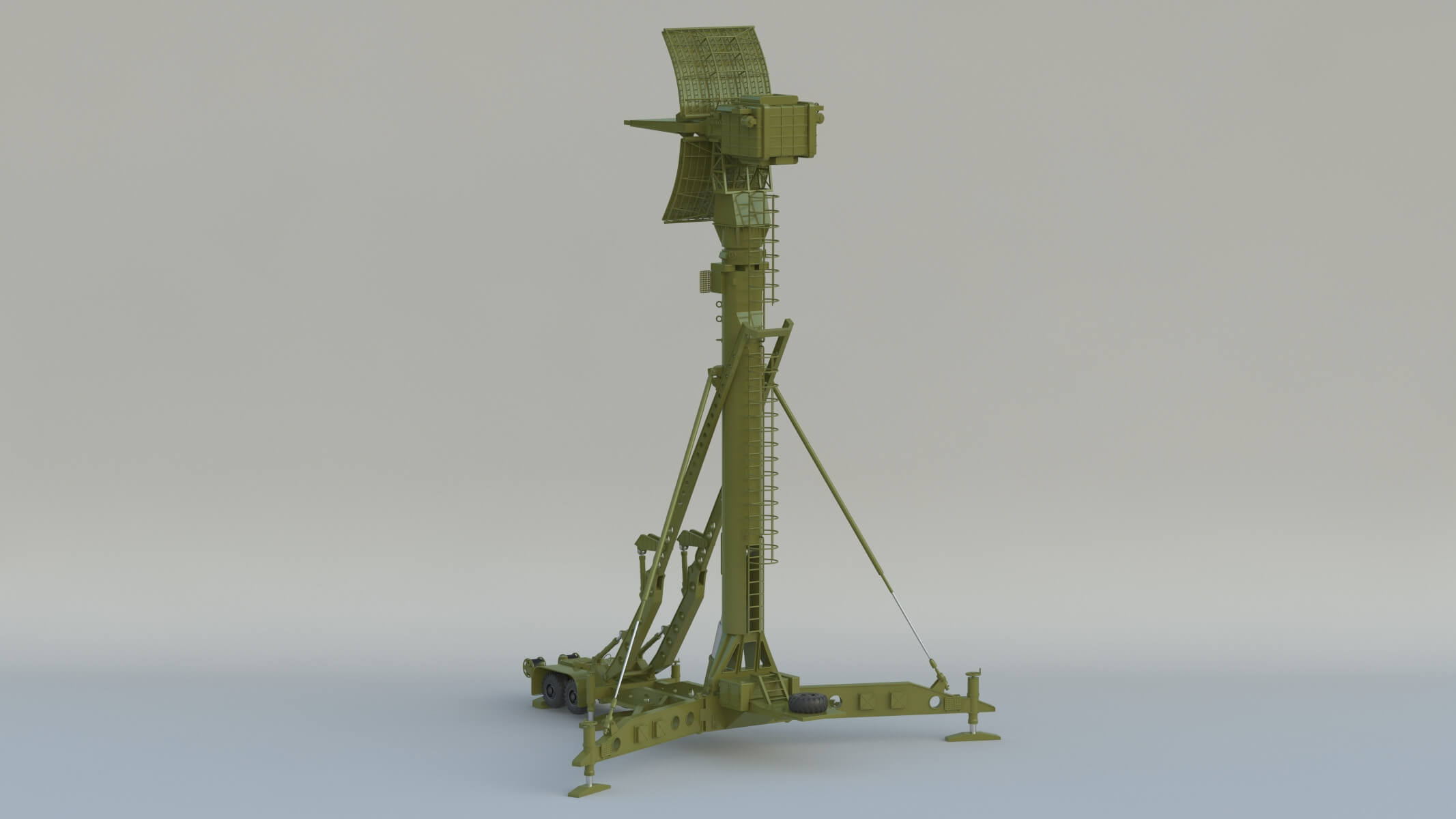 40V6MD Clam Shell Mast Radar - 3D Model by frezzy