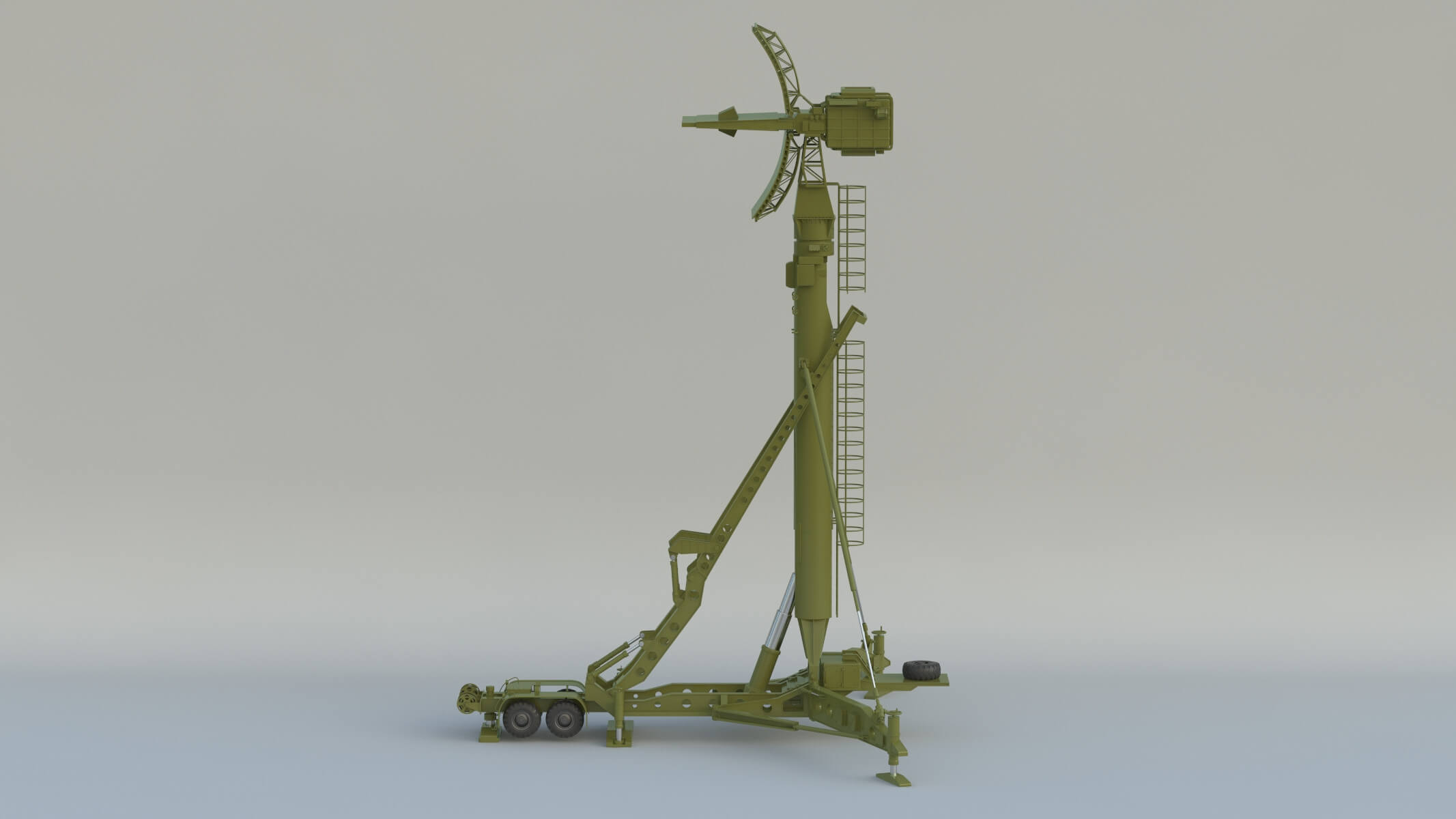 40V6MD Clam Shell Mast Radar - 3D Model by frezzy