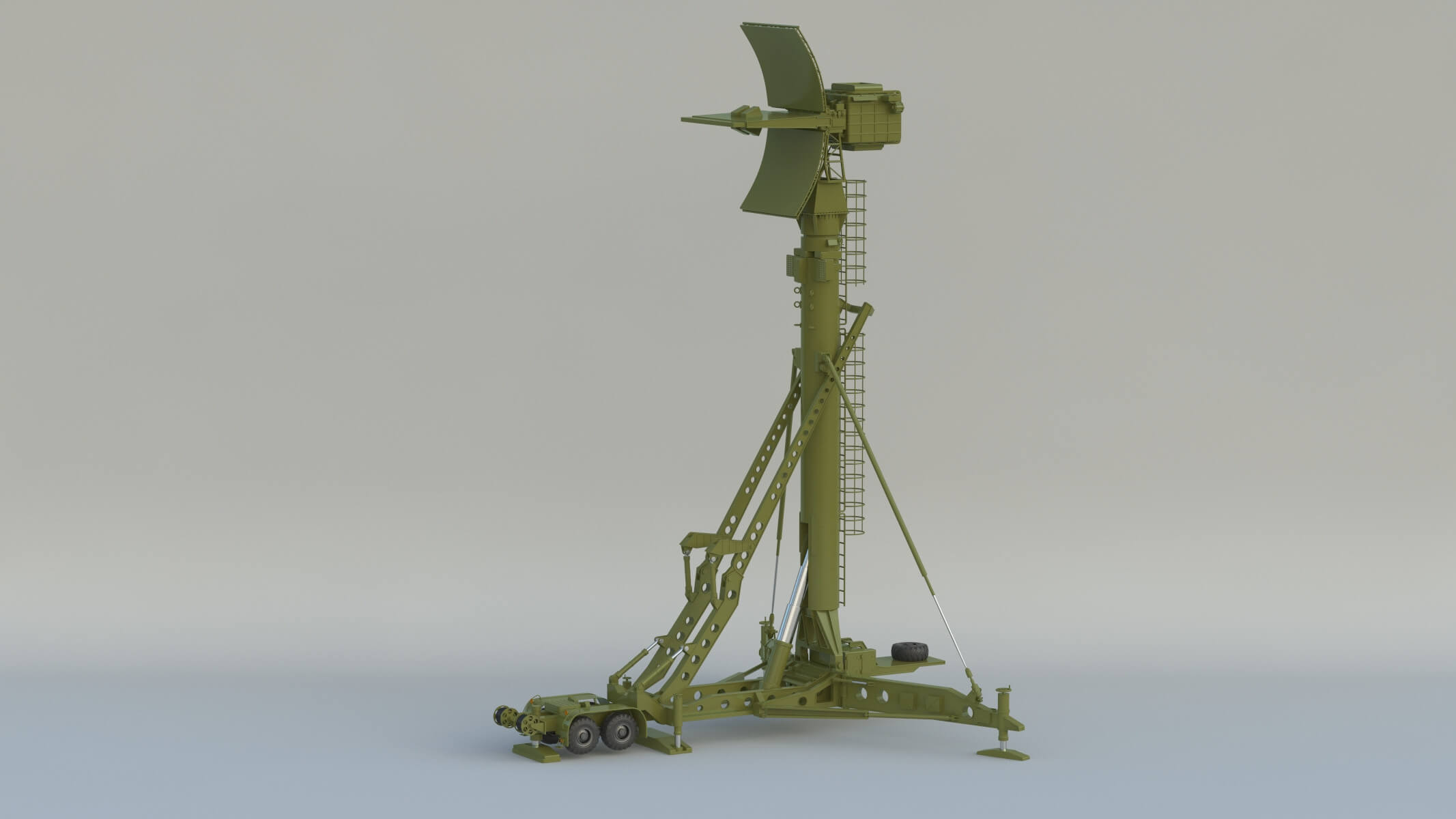 40V6MD Clam Shell Mast Radar - 3D Model by frezzy