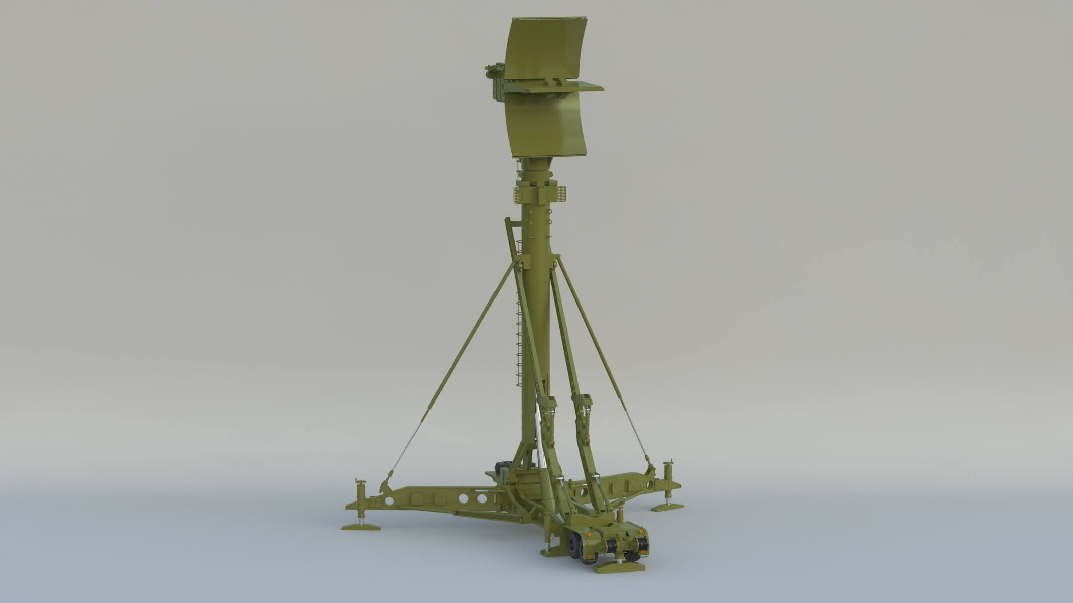 40V6MD Clam Shell Mast Radar - 3D Model by frezzy