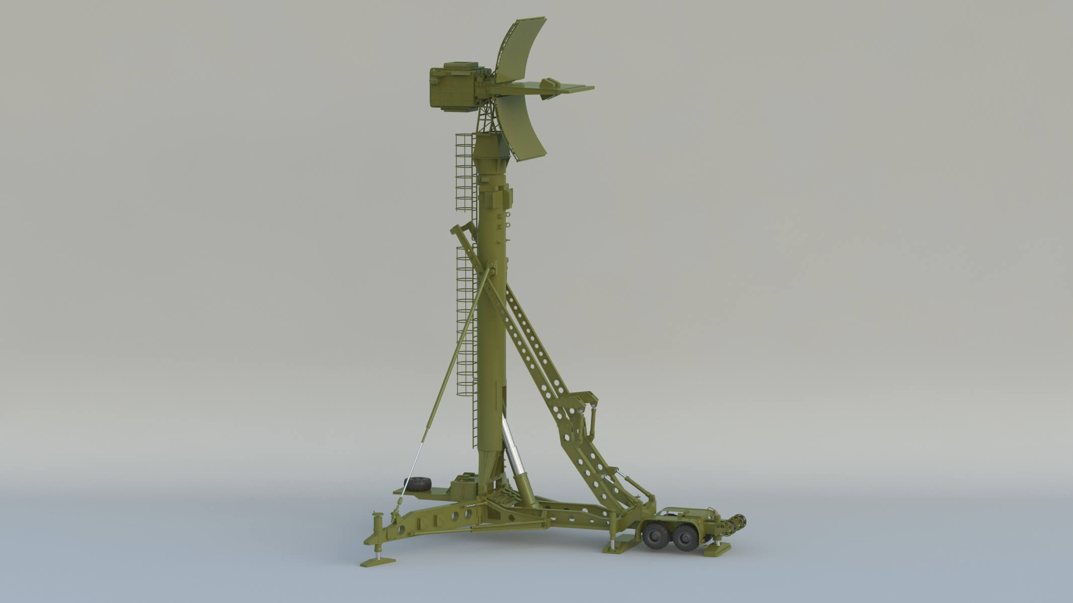 40V6MD Clam Shell Mast Radar - 3D Model by frezzy