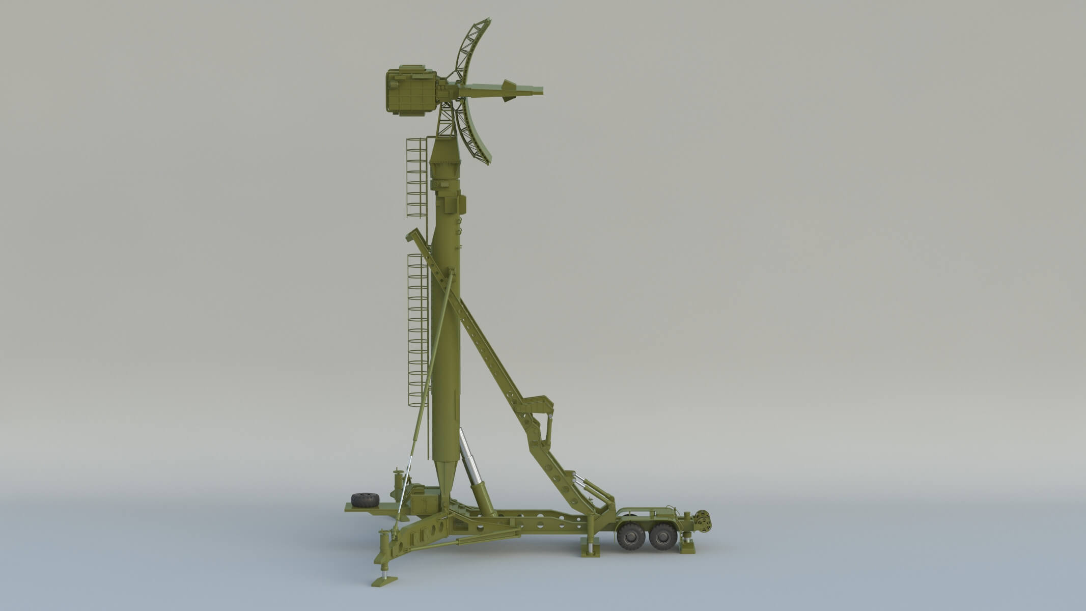 40V6MD Clam Shell Mast Radar - 3D Model by frezzy