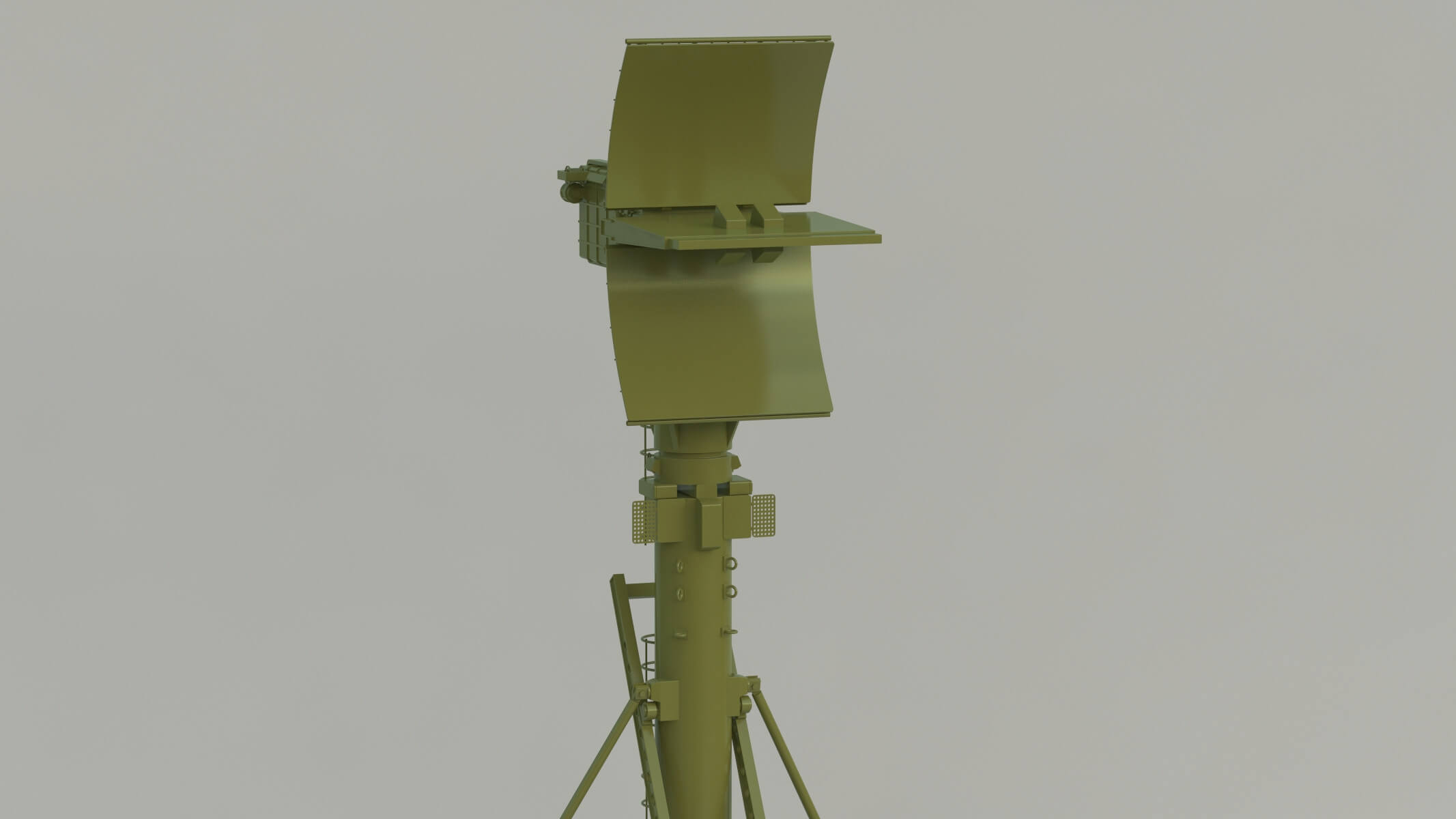 40V6MD Clam Shell Mast Radar - 3D Model by frezzy