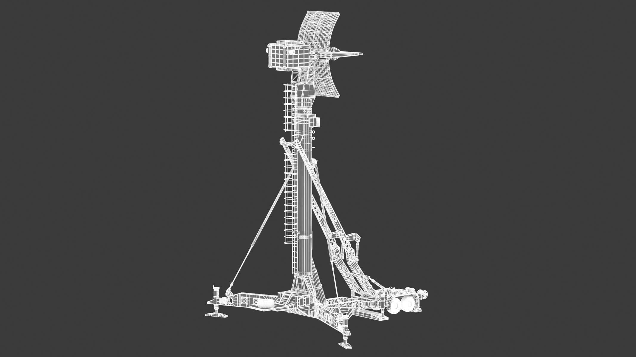 40V6MD Clam Shell Mast Radar - 3D Model by frezzy