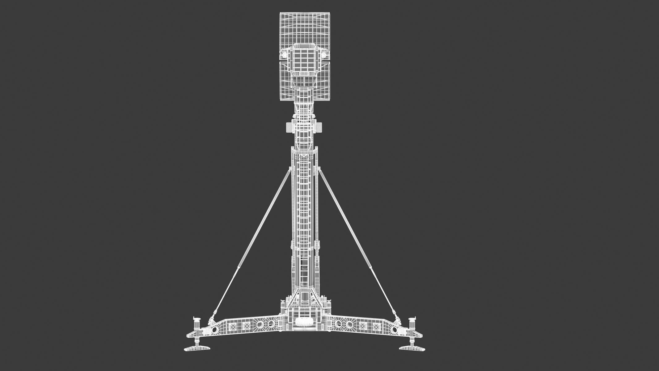40V6MD Clam Shell Mast Radar - 3D Model by frezzy