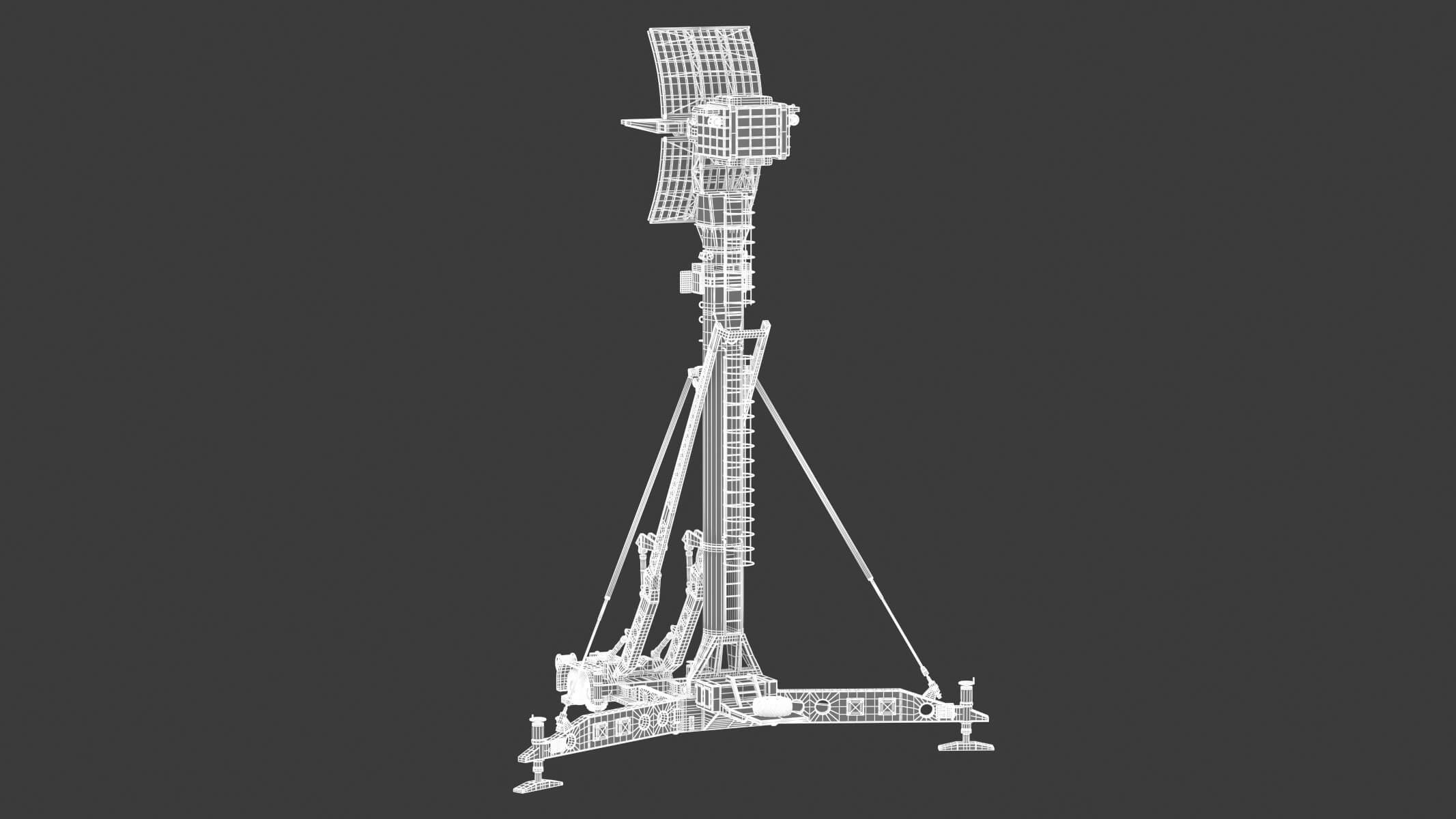 40V6MD Clam Shell Mast Radar - 3D Model by frezzy
