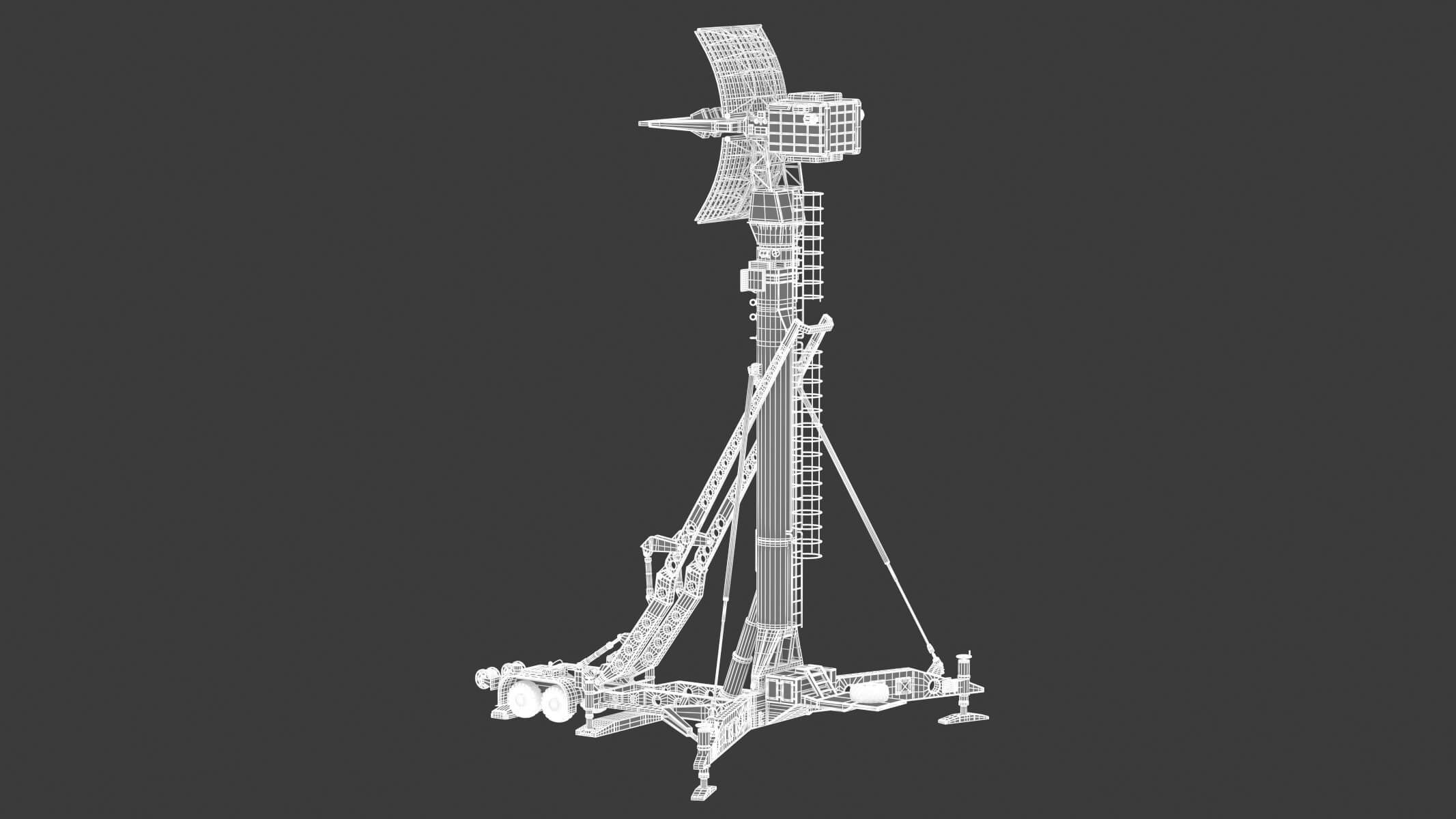 40V6MD Clam Shell Mast Radar - 3D Model by frezzy