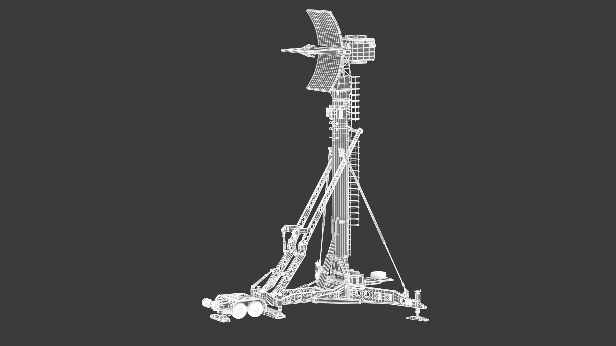 40V6MD Clam Shell Mast Radar - 3D Model by frezzy