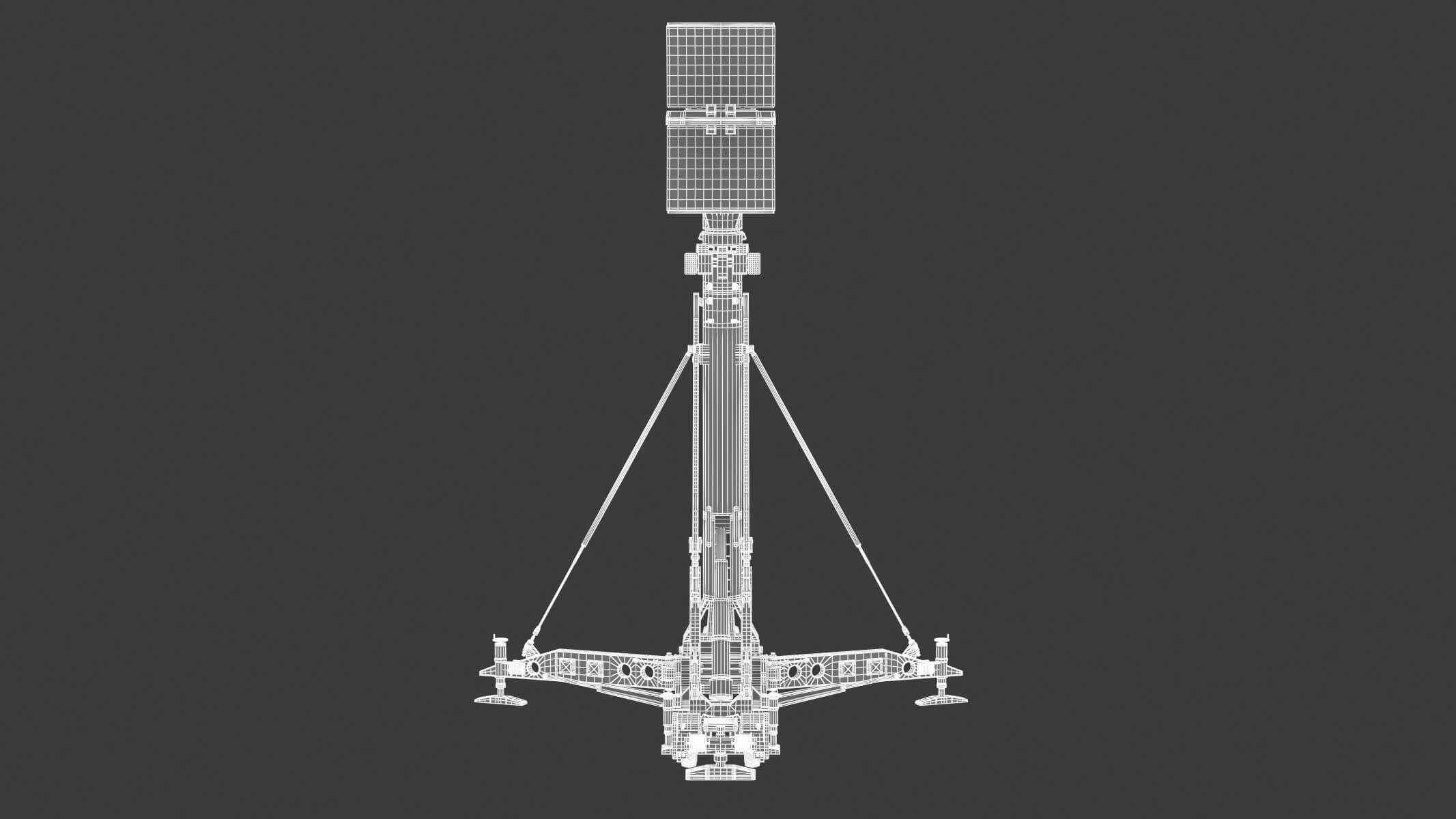 40V6MD Clam Shell Mast Radar - 3D Model by frezzy