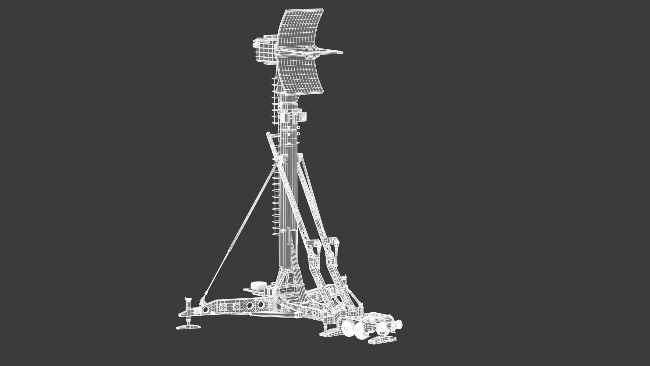 40V6MD Clam Shell Mast Radar - 3D Model by frezzy