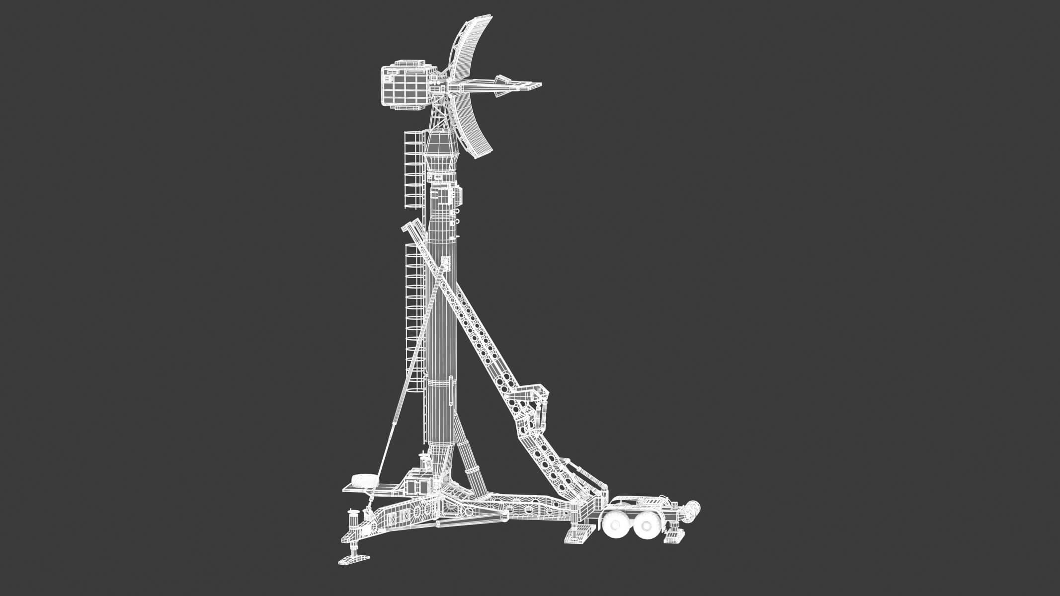 40V6MD Clam Shell Mast Radar - 3D Model by frezzy