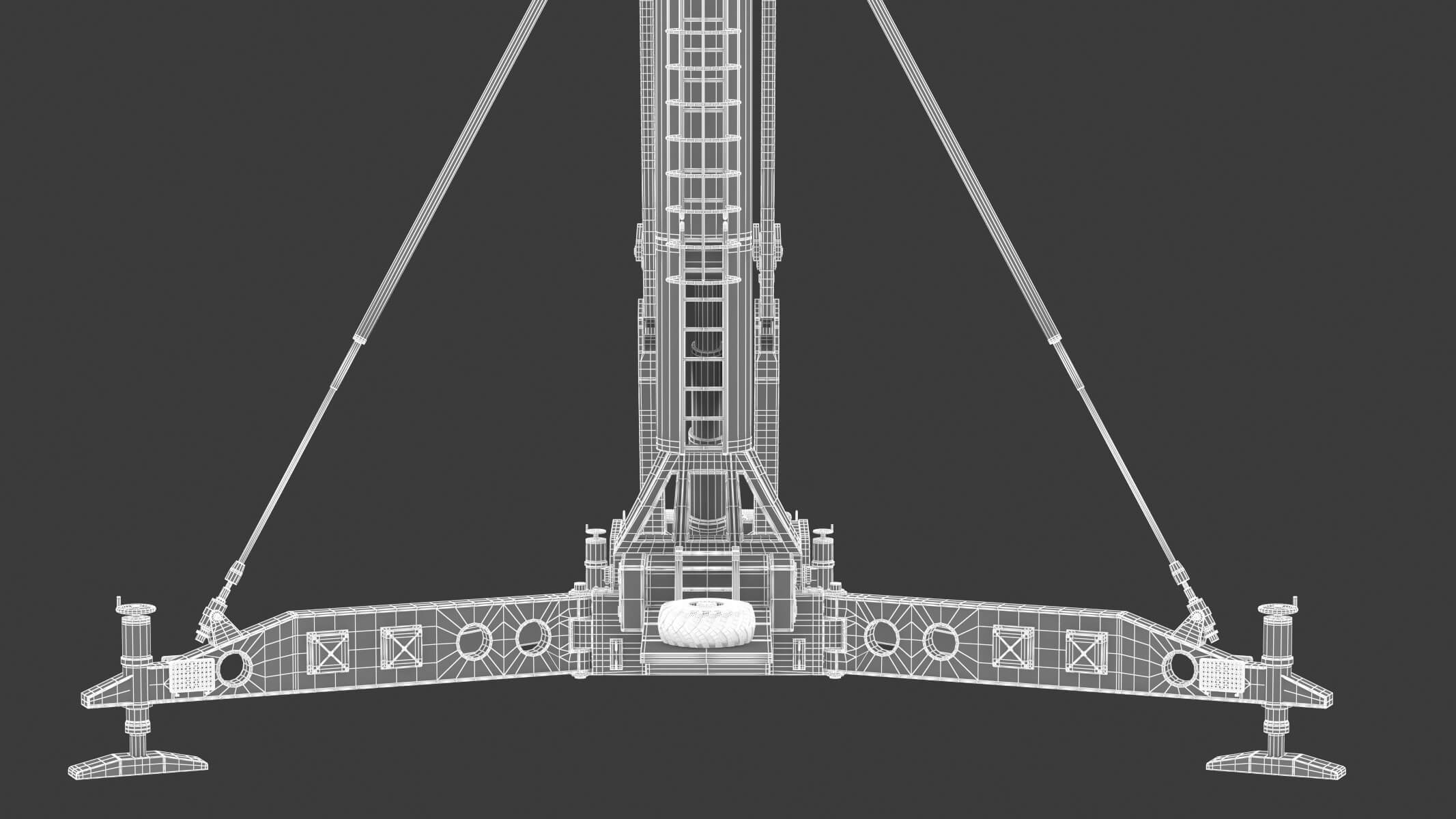 40V6MD Clam Shell Mast Radar - 3D Model by frezzy