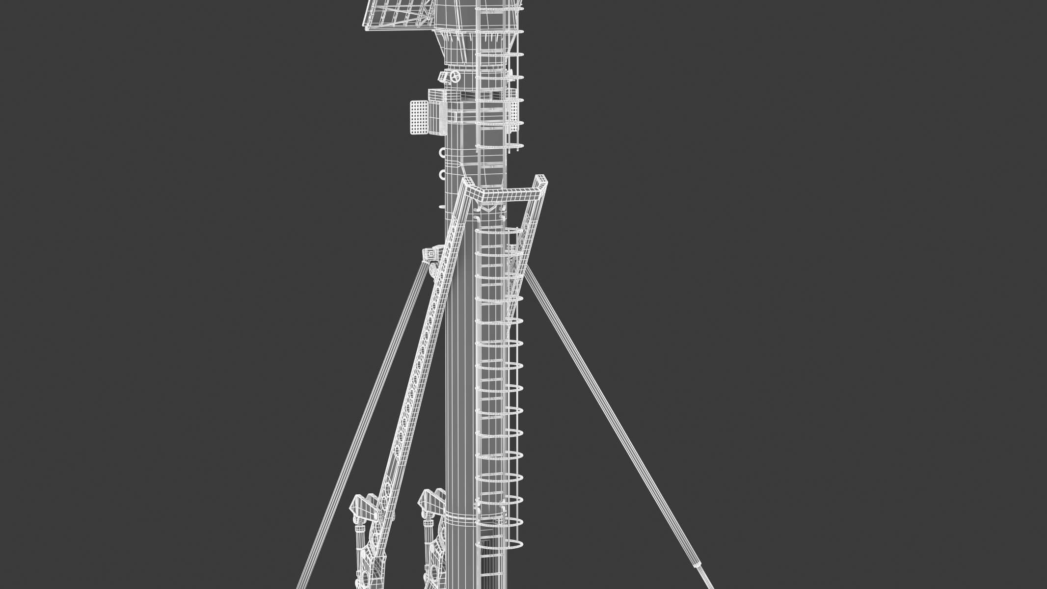 40V6MD Clam Shell Mast Radar - 3D Model by frezzy