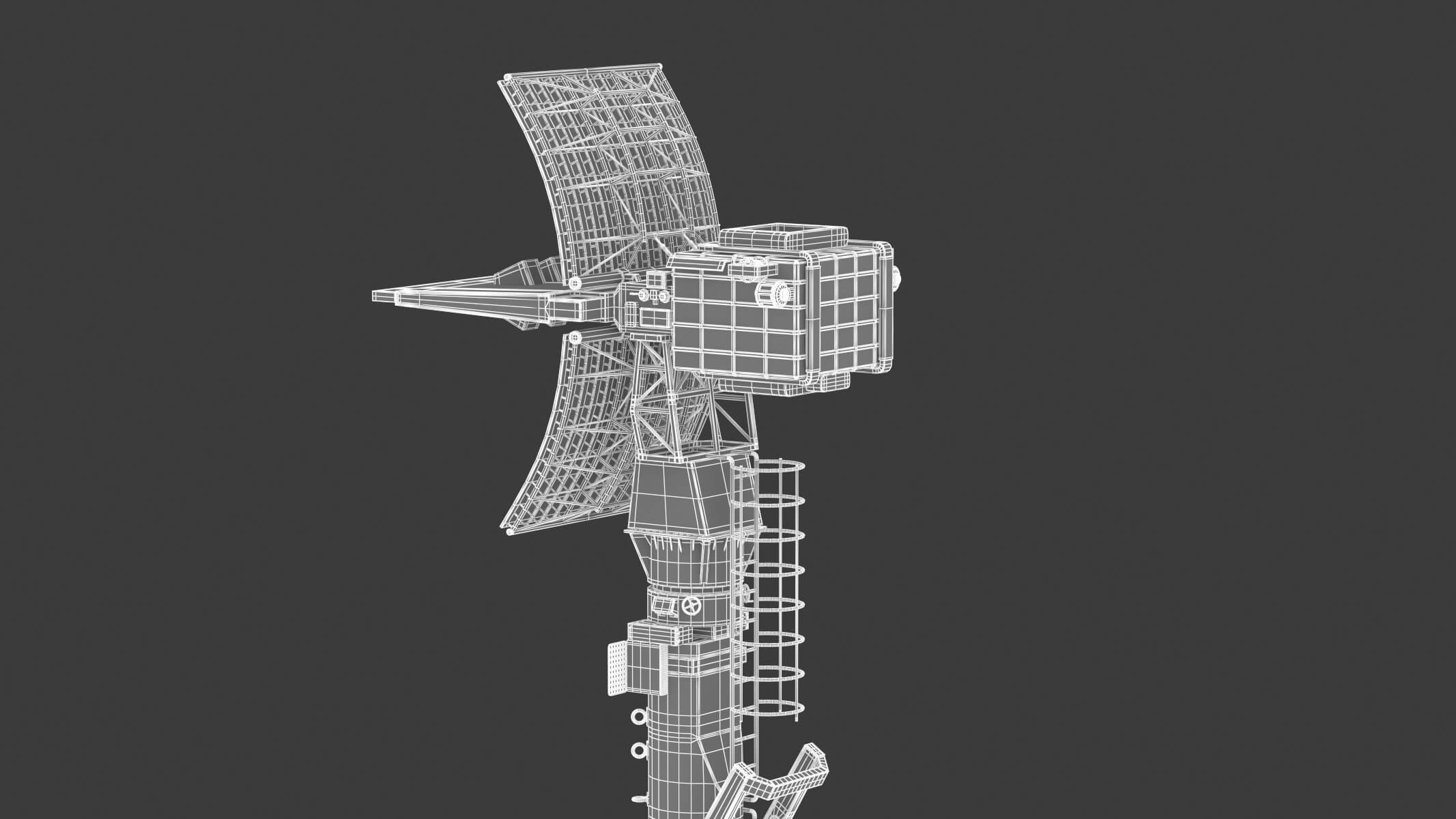 40V6MD Clam Shell Mast Radar - 3D Model by frezzy