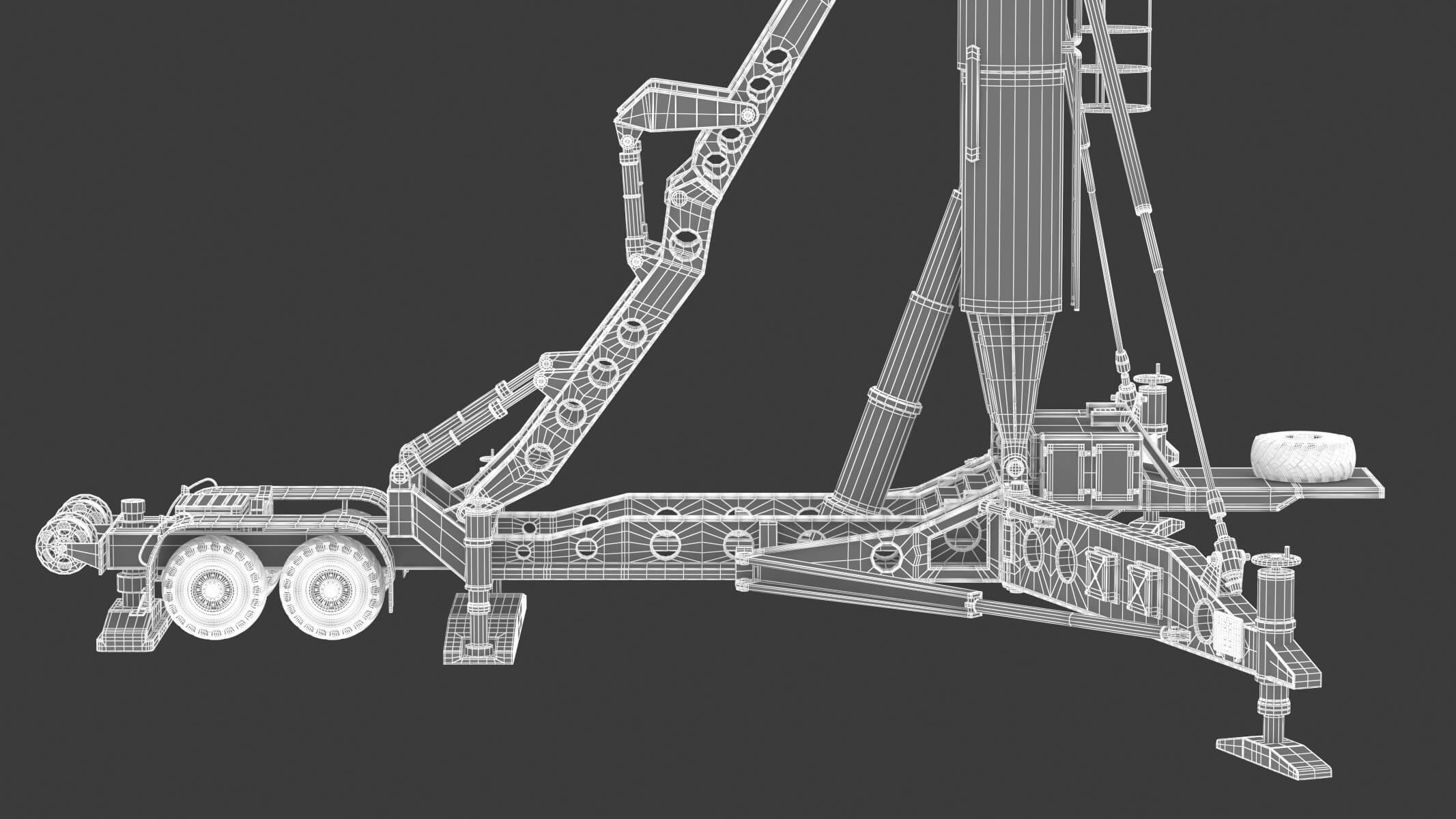 40V6MD Clam Shell Mast Radar - 3D Model by frezzy
