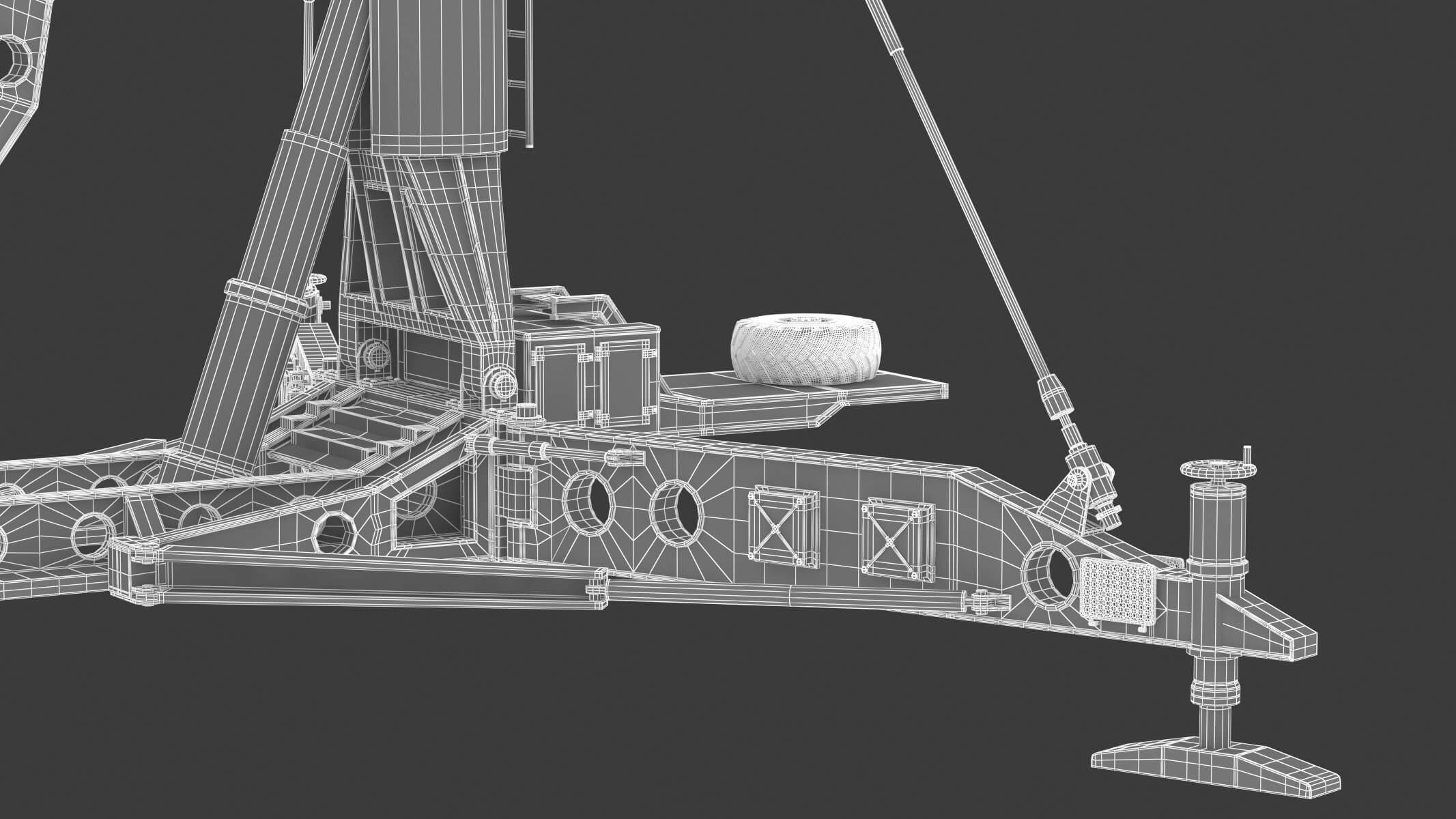 40V6MD Clam Shell Mast Radar - 3D Model by frezzy